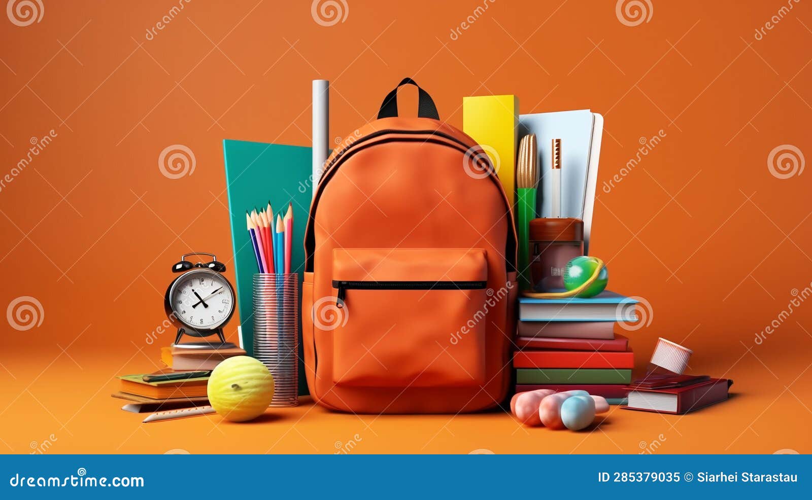 Illustration of a School Bag for Textbooks,Generated by AI Stock ...
