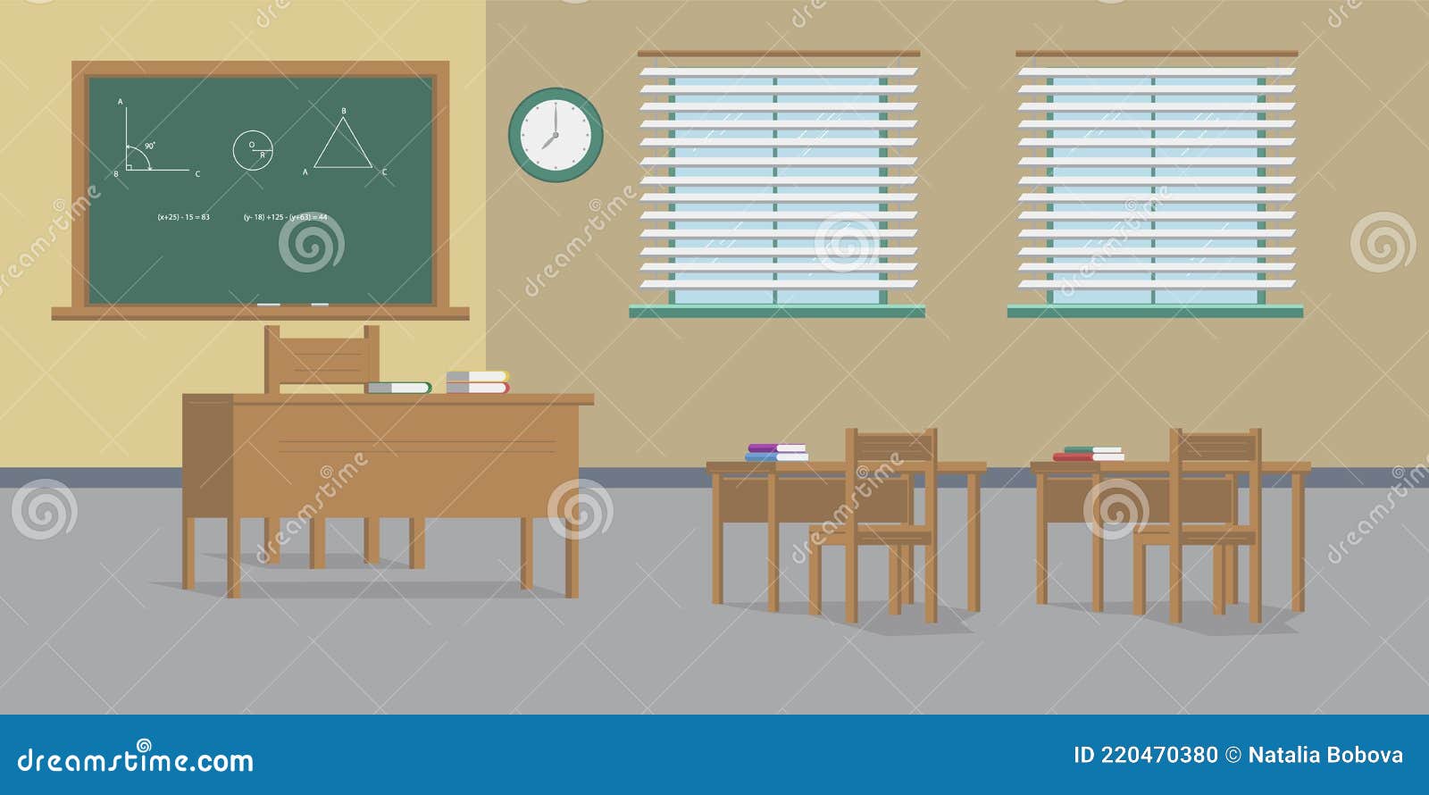 Illustration of a School Math Class Stock Vector - Illustration of ...