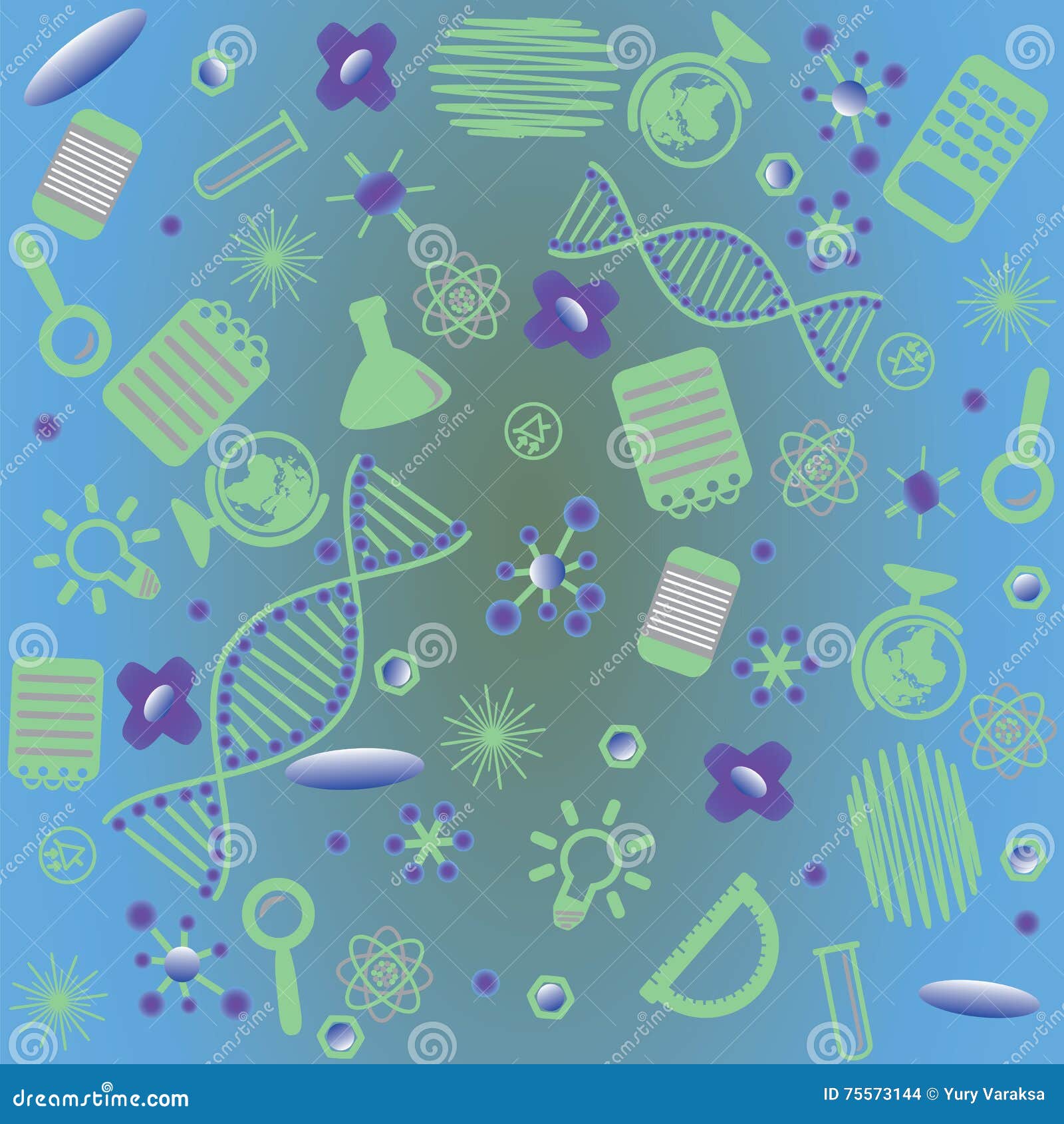 Illustration of Scientific Instruments and Objects Stock Vector ...