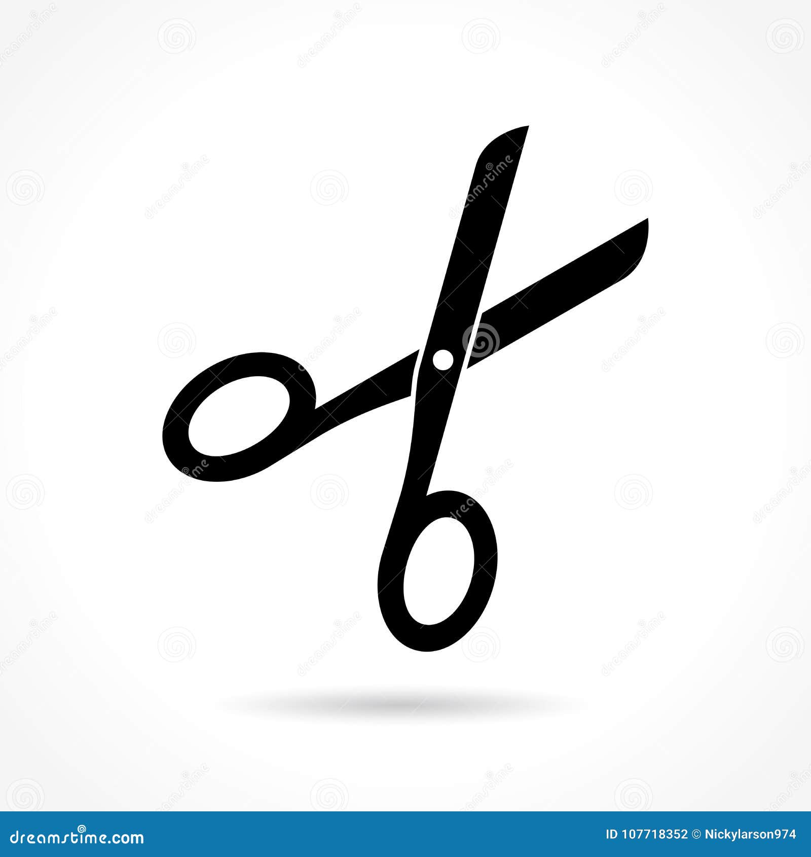 Scissors Icon on White Background Stock Vector - Illustration of symbol ...