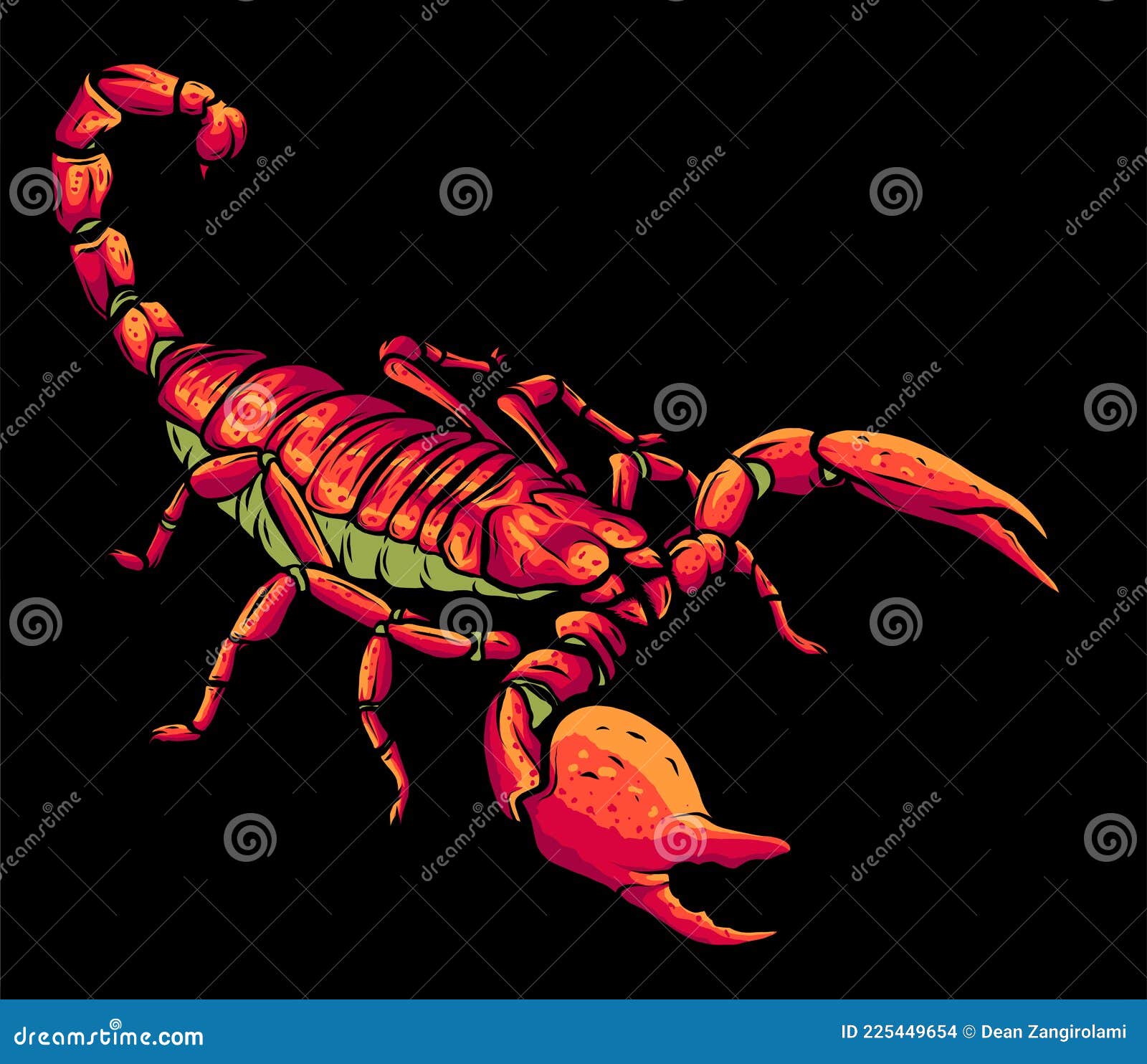 Illustration Of Scorpion Arachnid Insect. Vector Graphics ...