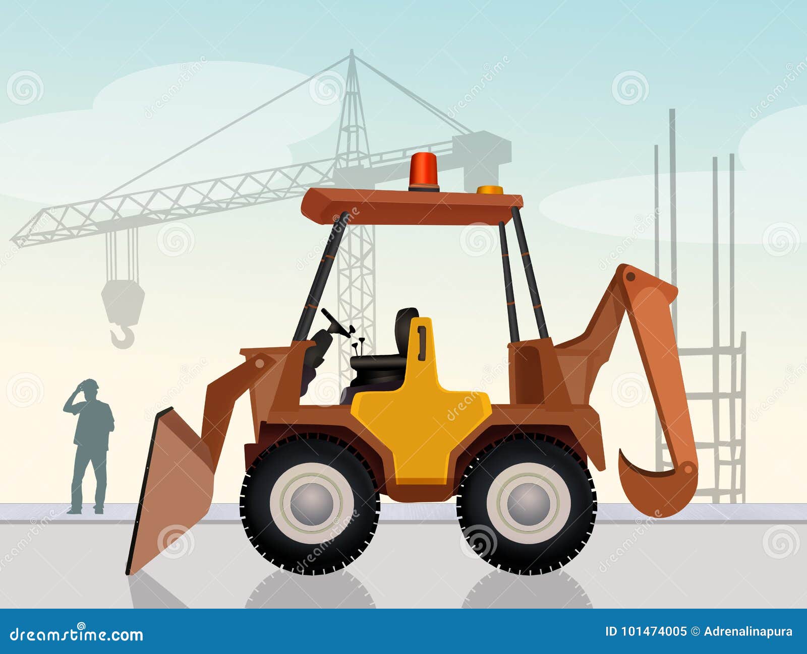 Yard Scraper Truck Royalty-Free Cartoon | CartoonDealer.com #15568169