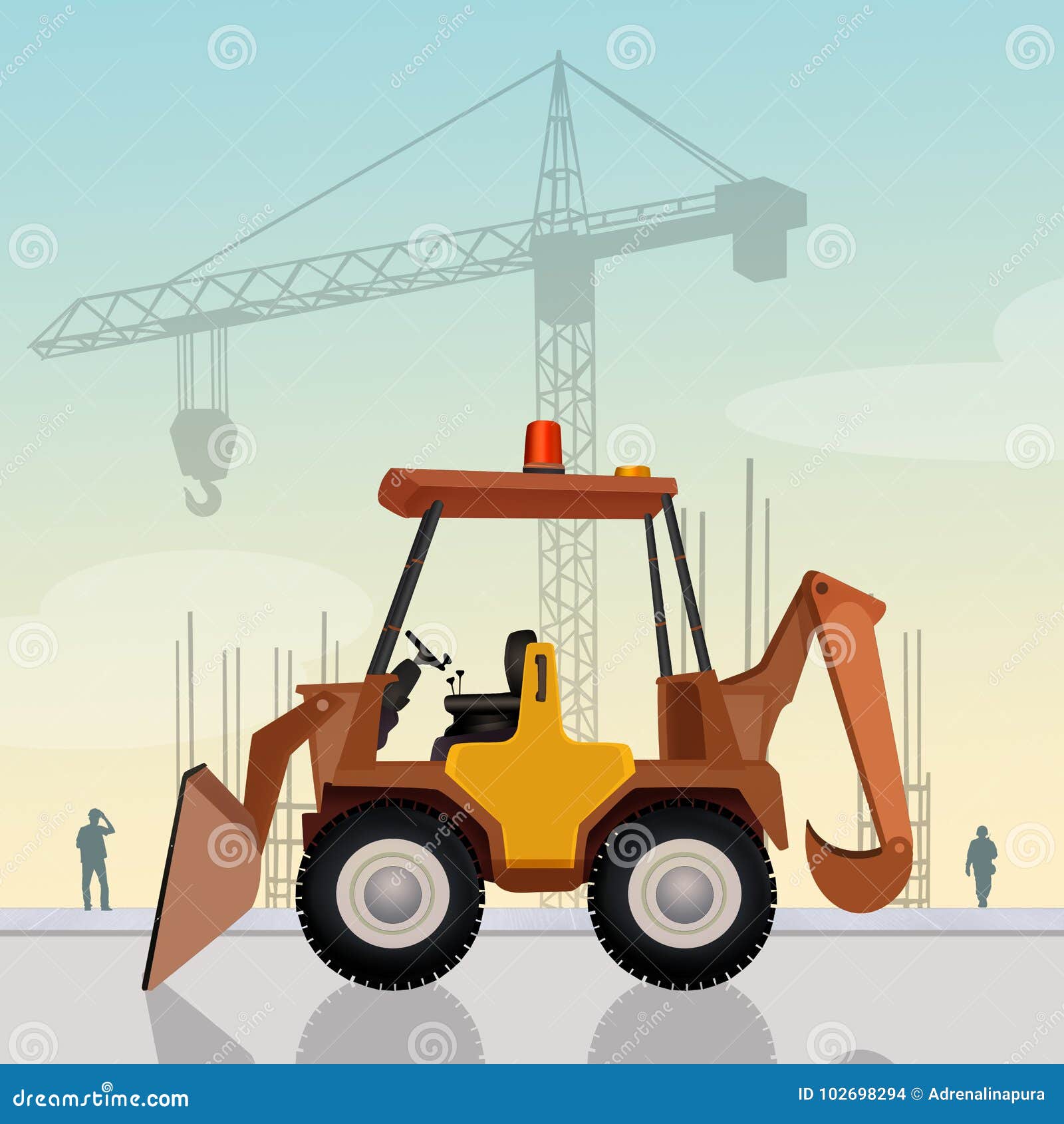 Yard Scraper Truck Royalty-Free Cartoon | CartoonDealer.com #15568169
