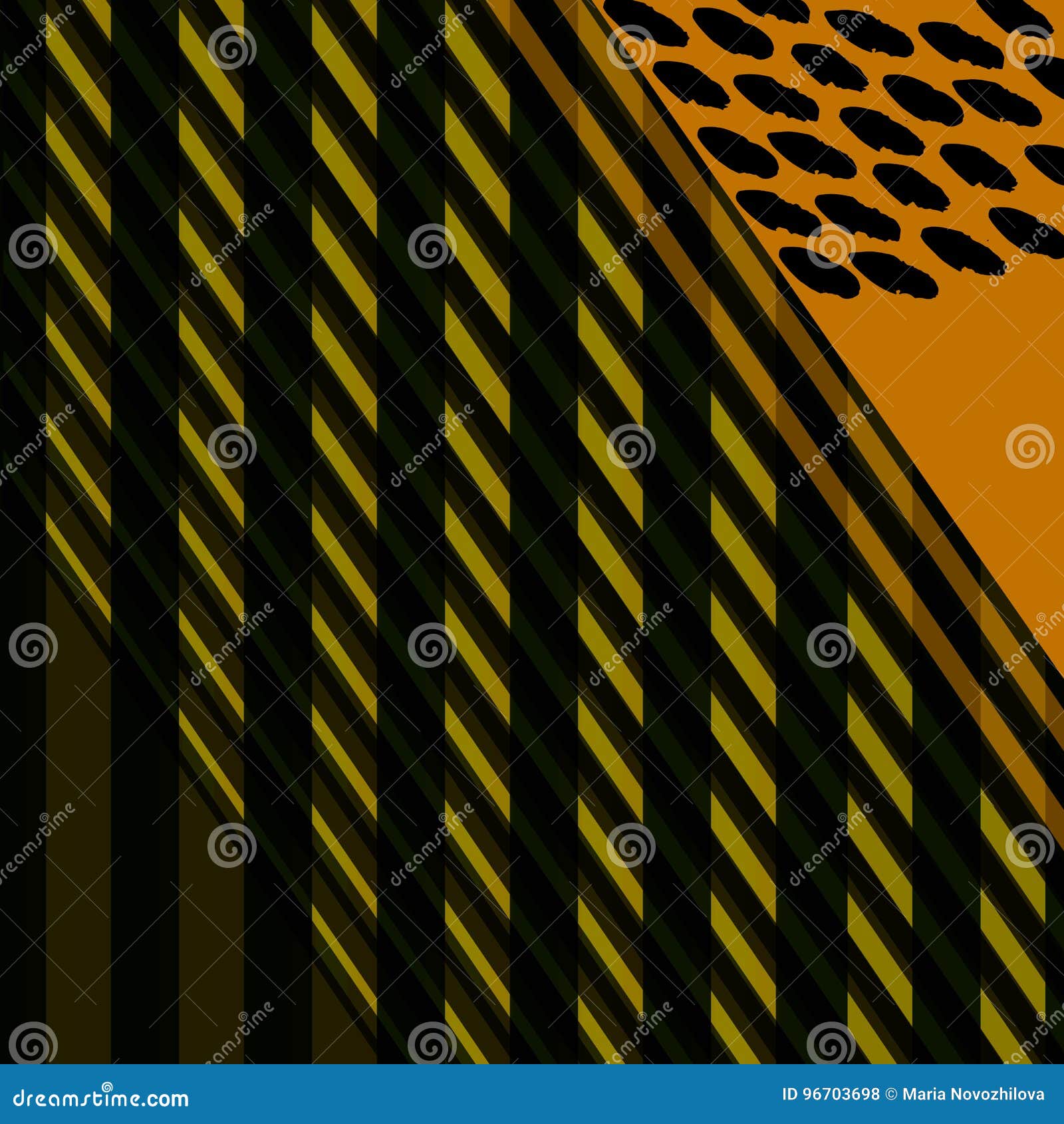 Illustration of Scribble Pattern for Design. Gray and Yellow Band with ...