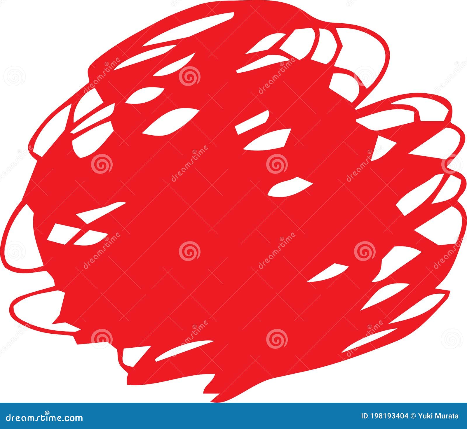 Illustration of a Scribble Red Circle Stock Vector - Illustration of ...
