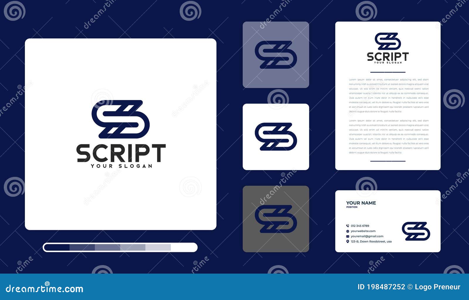 Illustration of Script Logo Design Stock Vector - Illustration of ...