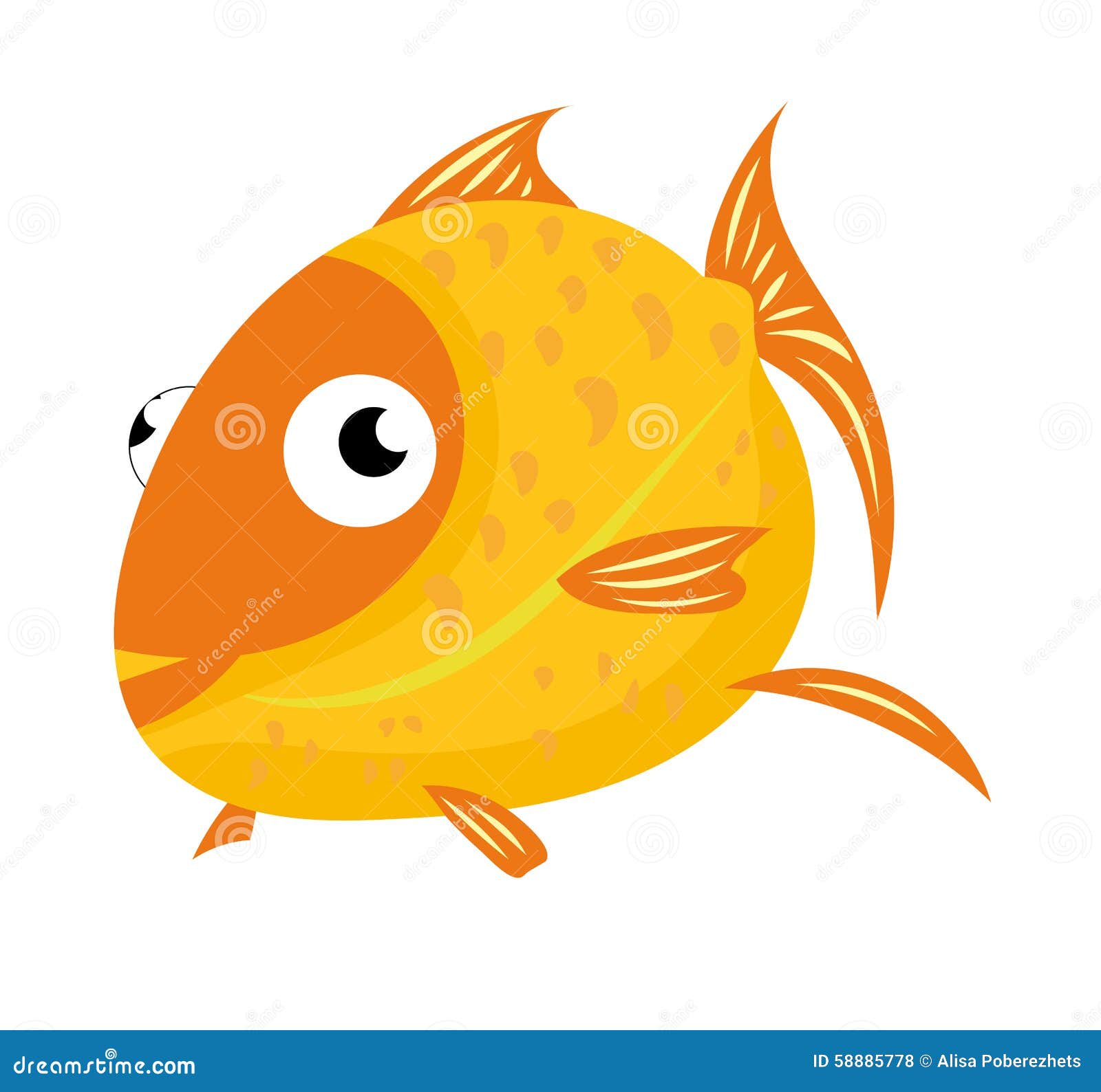 Illustration of sea fish stock vector. Illustration of cartoon - 58885778