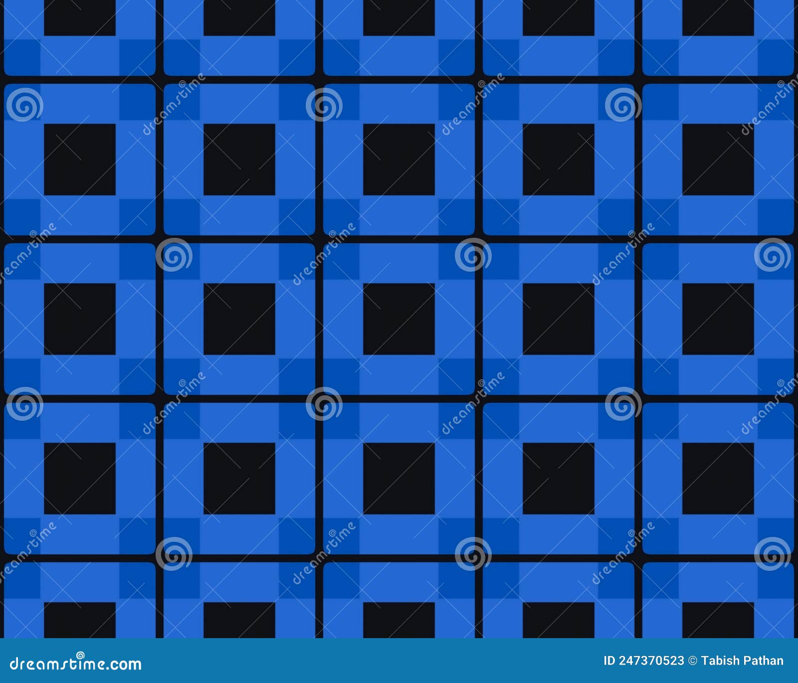 Illustration of a Seamless Black and Blue Square Tile Pattern Stock ...