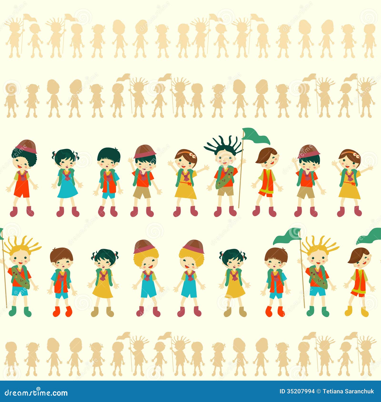 Illustration of Seamless Children Pattern Stock Vector - Illustration ...