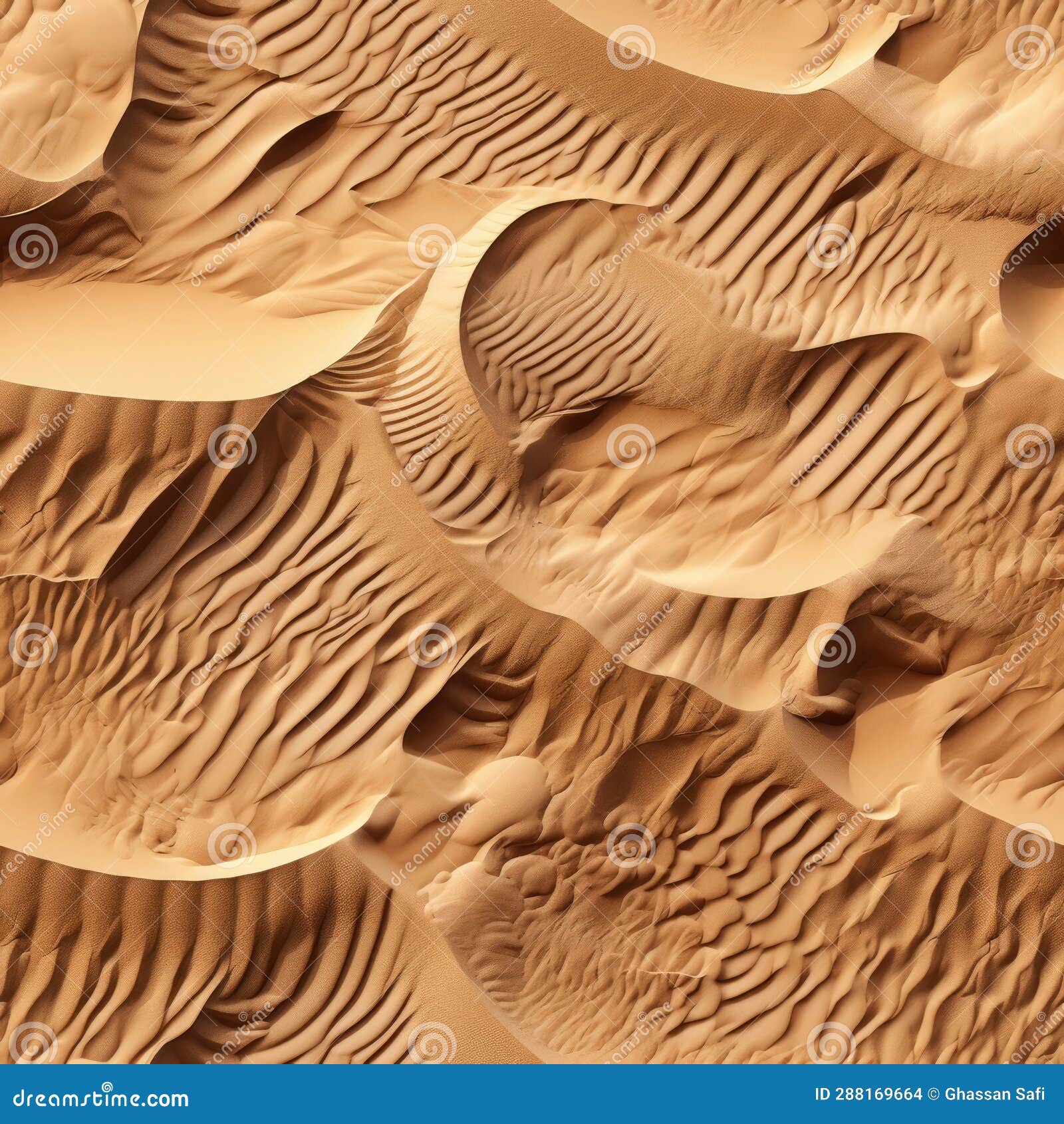 Desert Sand Seamless Pattern with Dunes Stock Illustration ...