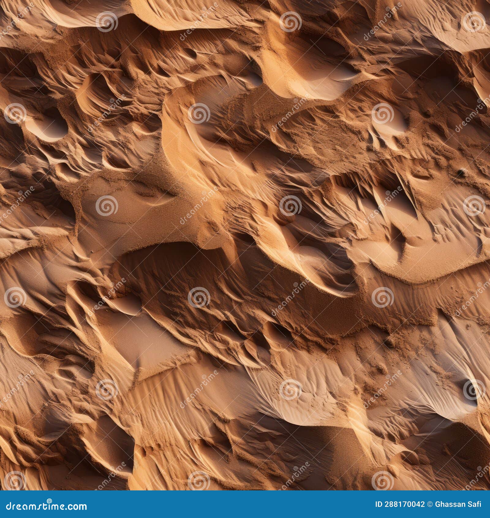 Desert Sand Seamless Pattern with Dunes Stock Illustration ...