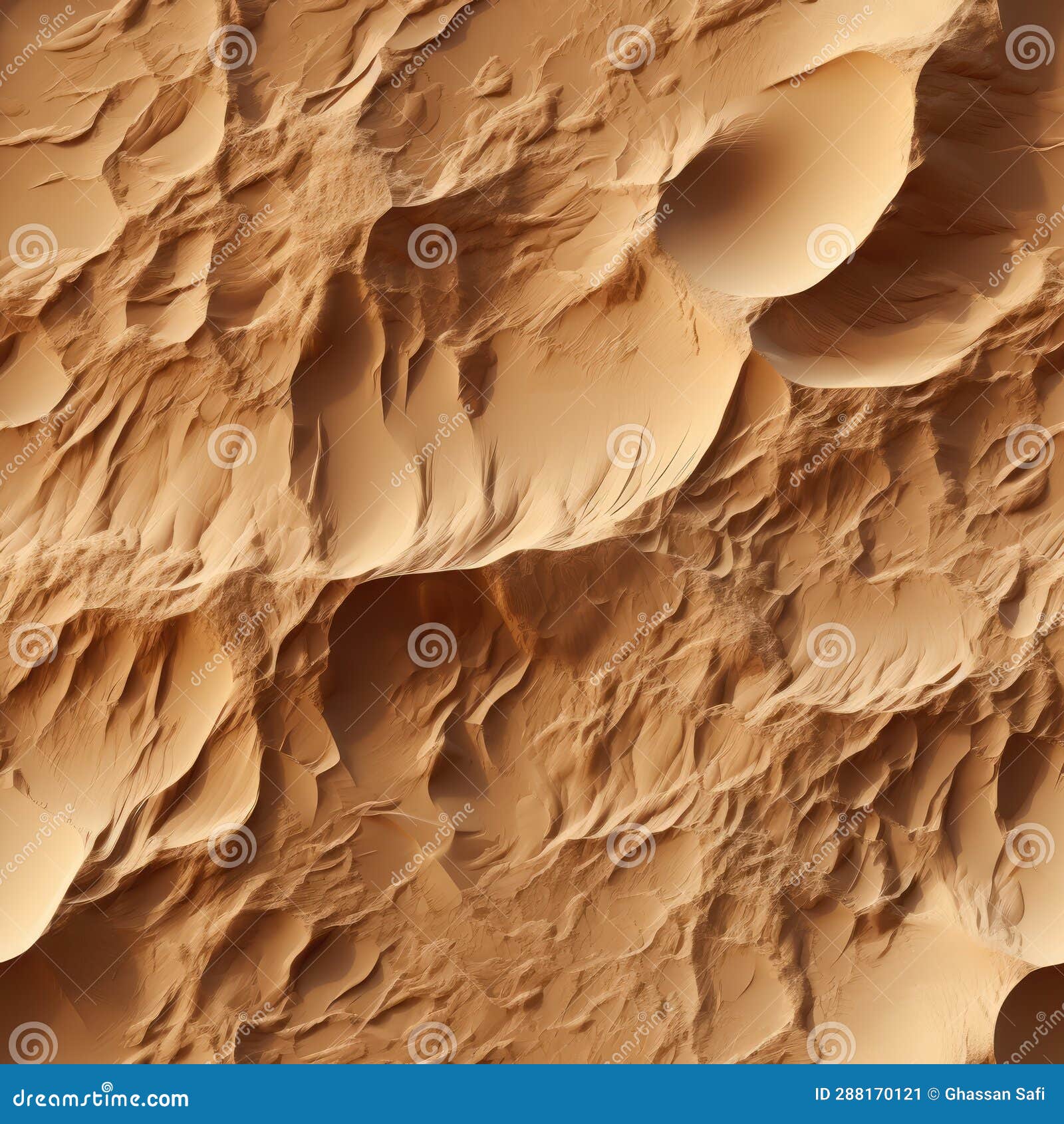 Desert Sand Seamless Pattern with Dunes Stock Illustration ...