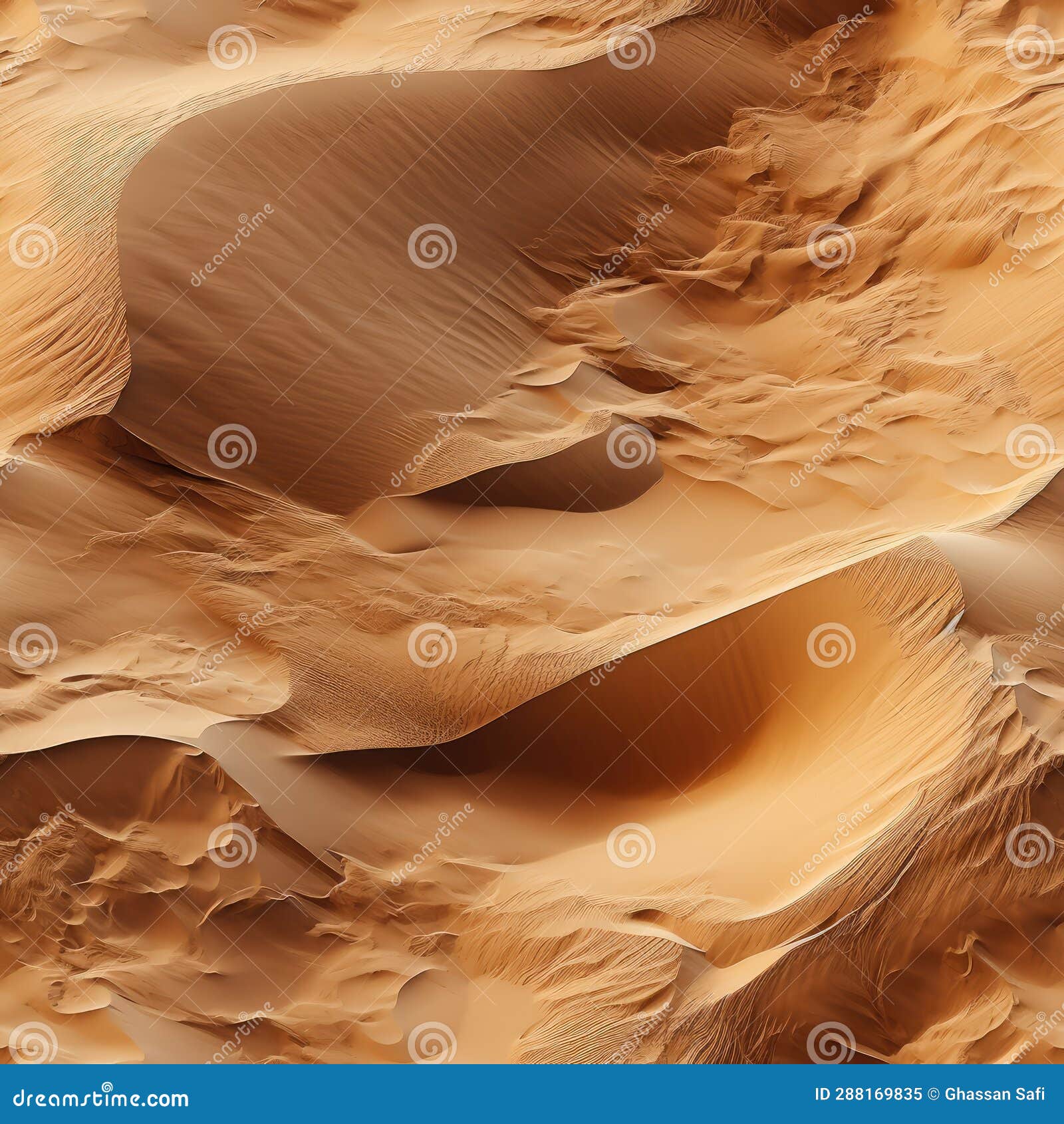 Desert Sand Seamless Pattern with Dunes Stock Illustration ...