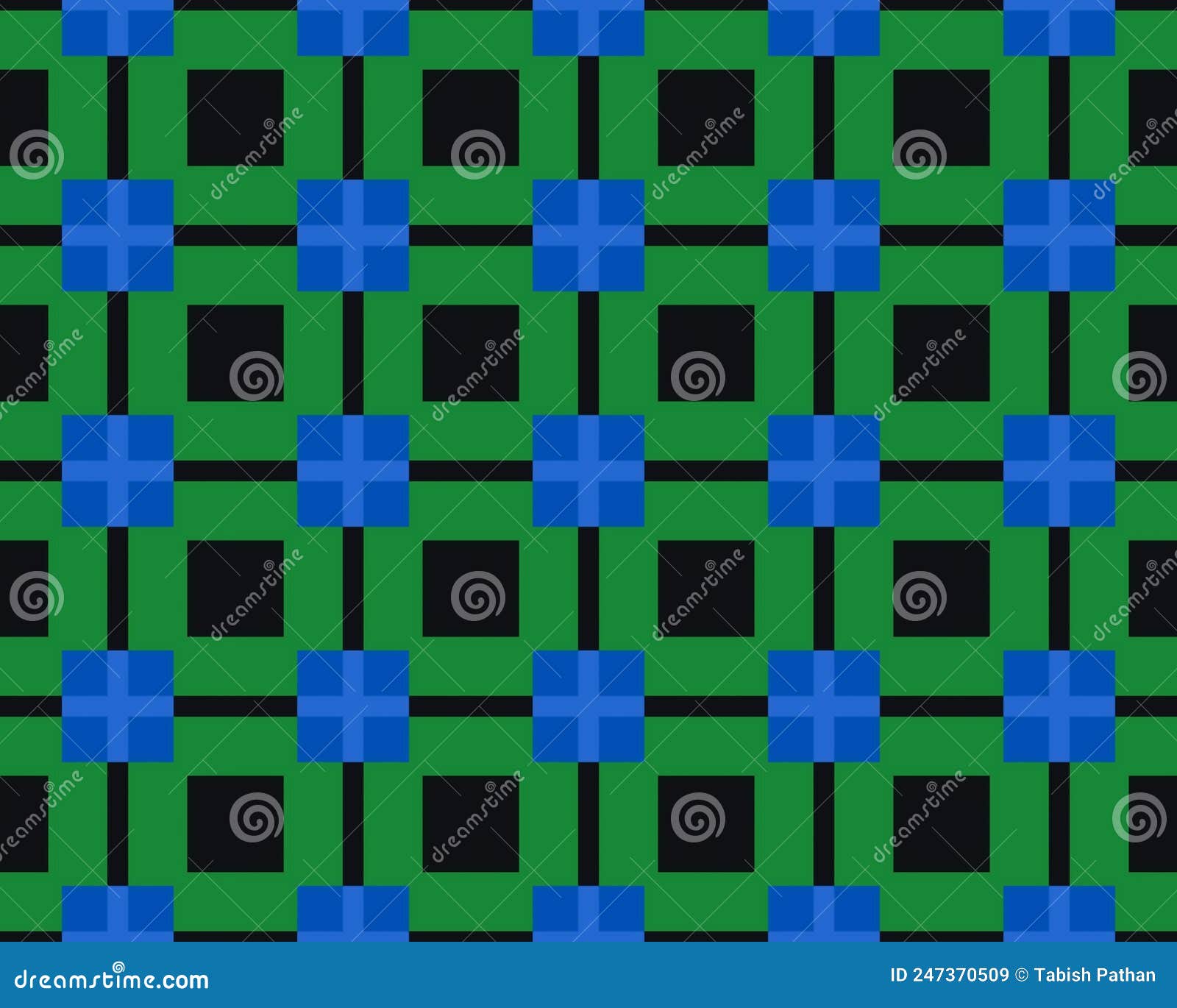 Illustration of a Seamless Green and Blue Square Tile Pattern Stock ...