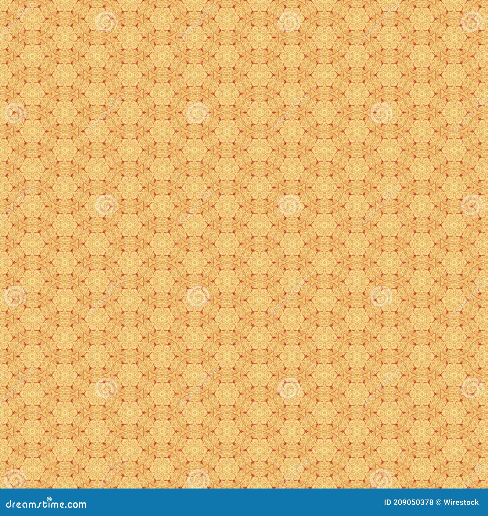 Illustration of a Seamless Mandala Pattern on a Beige Background Stock ...
