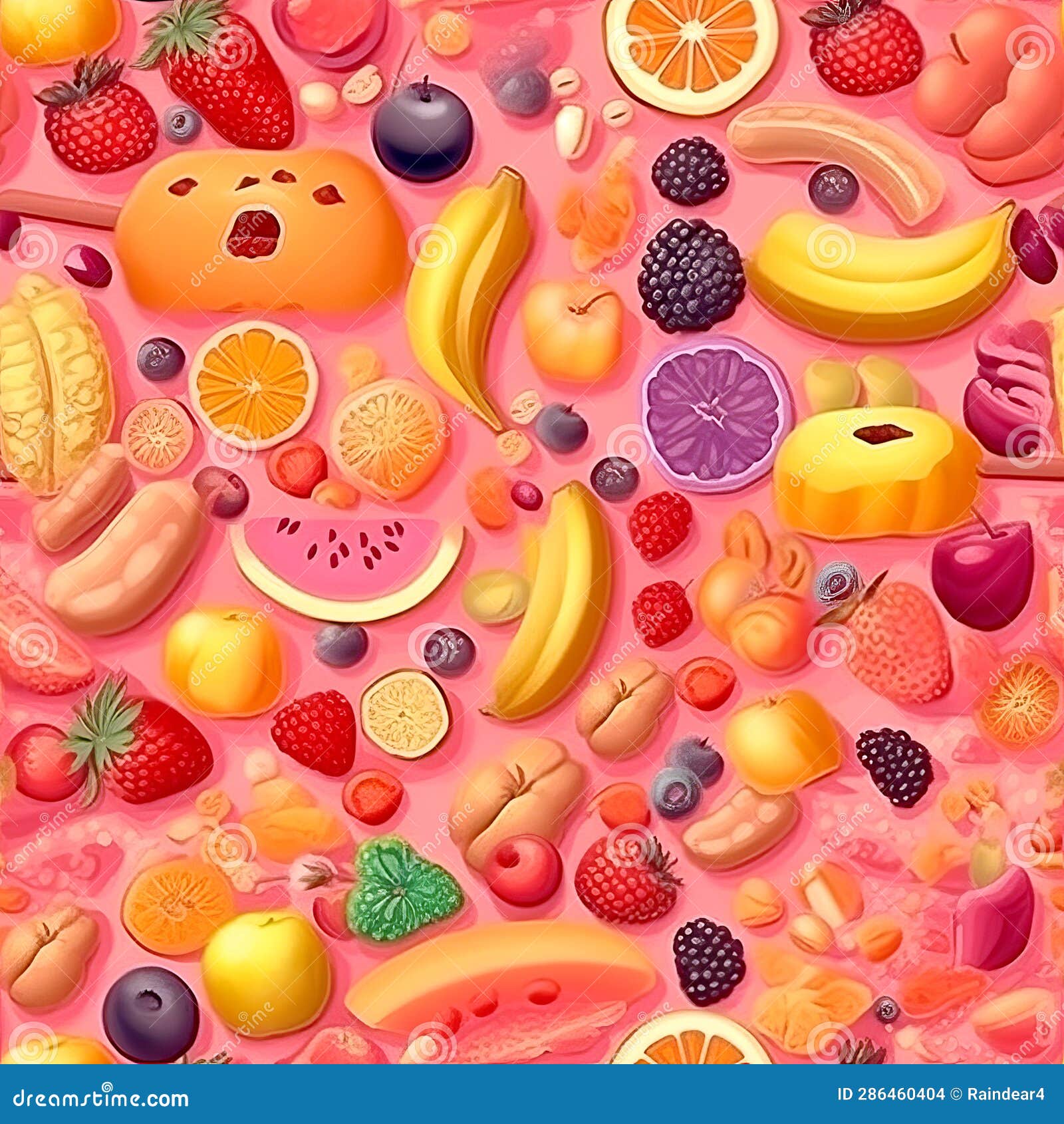 Illustration Seamless Pattern Cartoony Style, Sweet Candy Style Stock ...