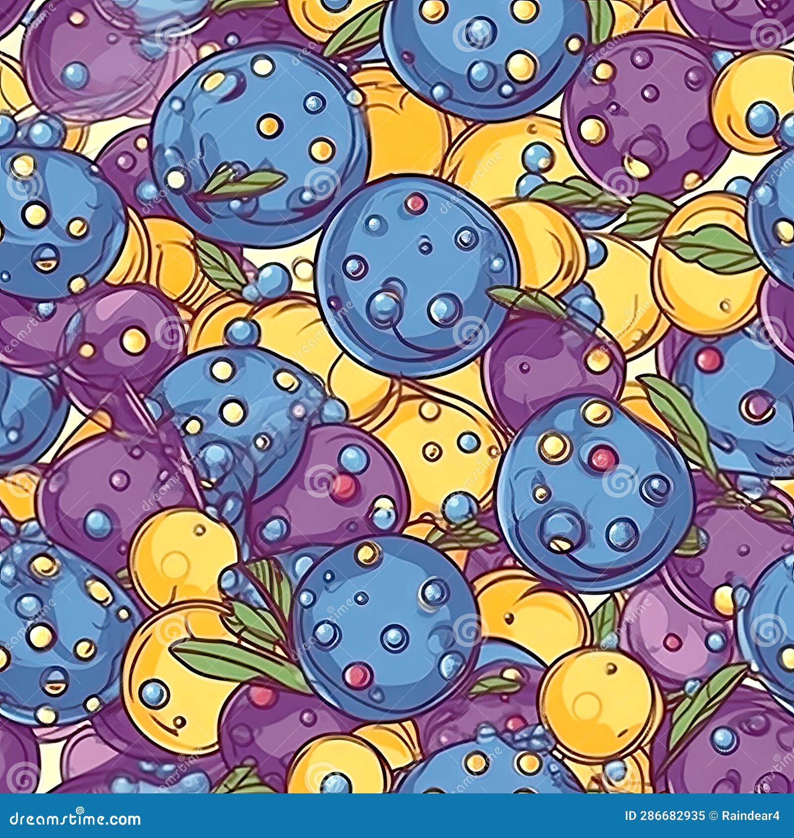 Illustration Seamless Pattern Cartoony Style, Sweet Candy Style Stock ...