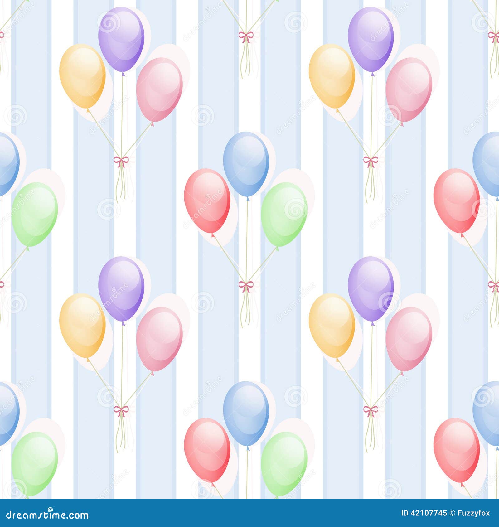 Illustration Seamless Pattern Colorful Balloons Cute Kids Stock ...