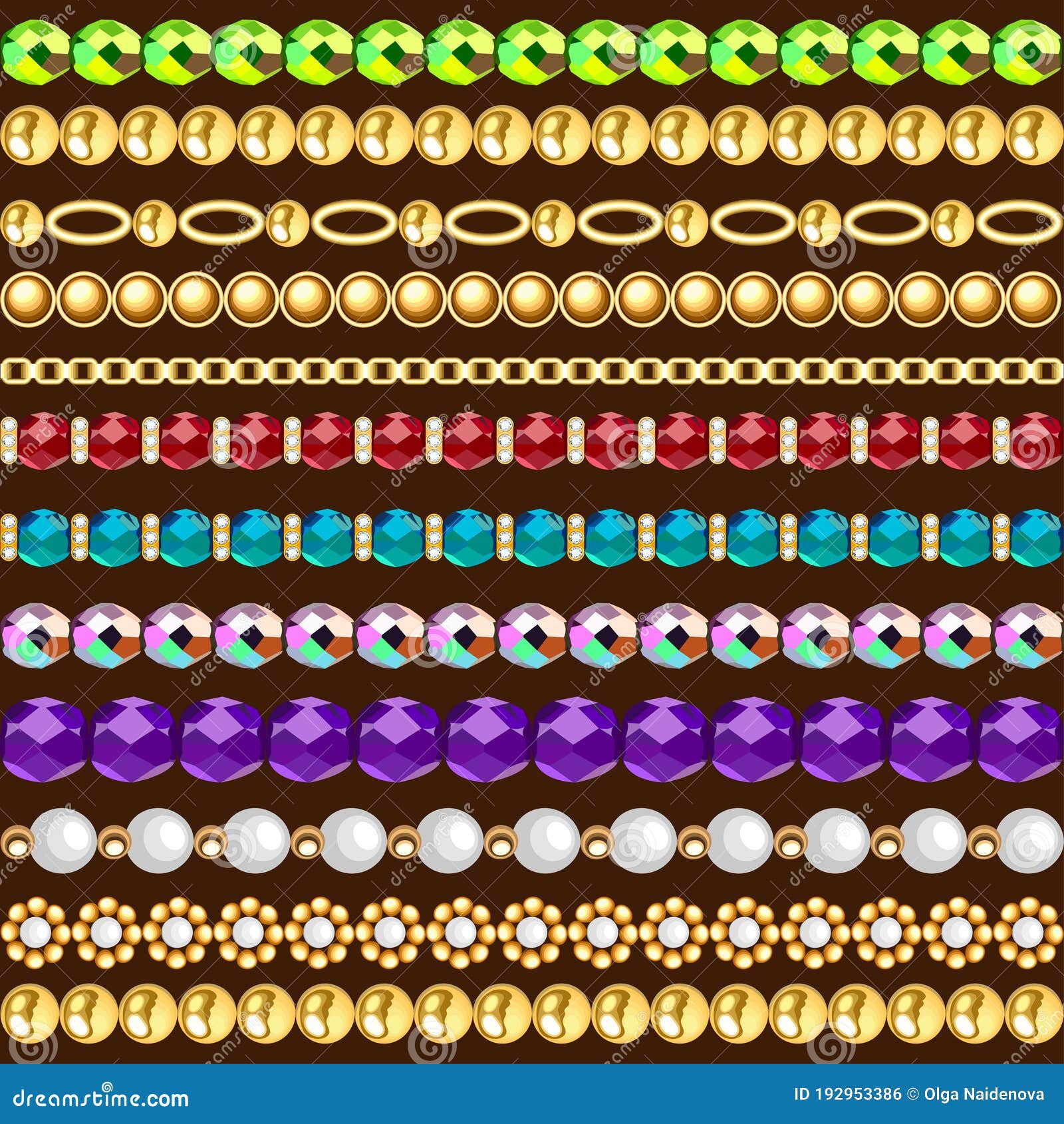Borders From Beads Vector Illustration | CartoonDealer.com #9790894