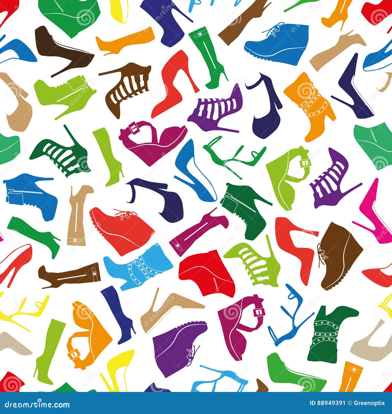 Illustration Seamless Pattern High Heels Stock Vector - Illustration of ...