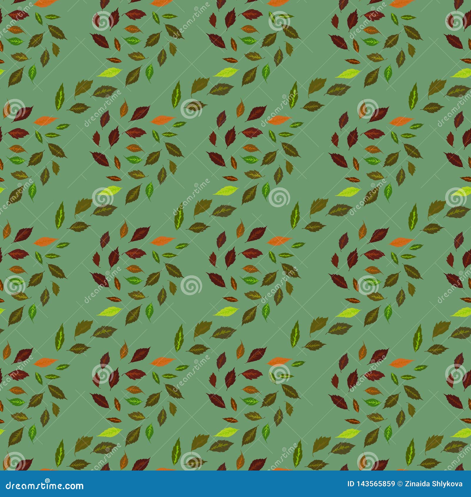 Illustration of Seamless Pattern with Leaves, Maple Leaf Texture for ...