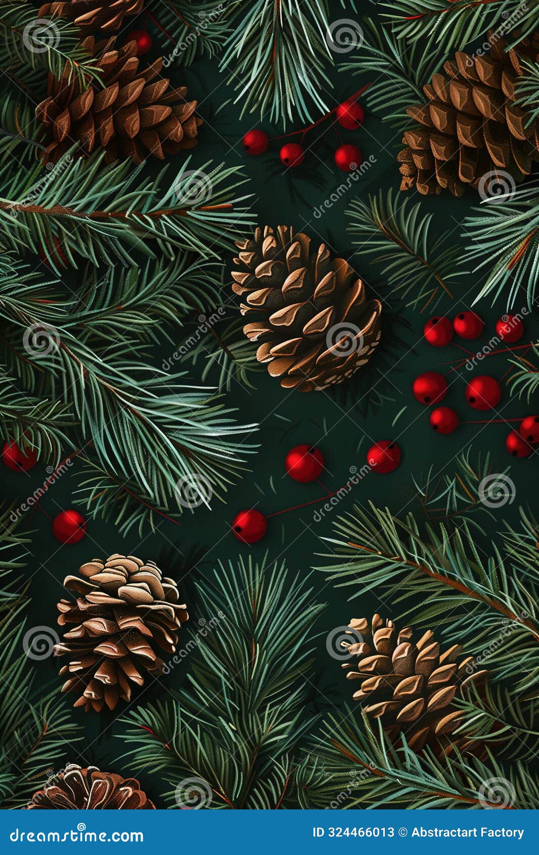 Illustration of a Seamless Pattern of Pine Needles .generative Ai Stock ...