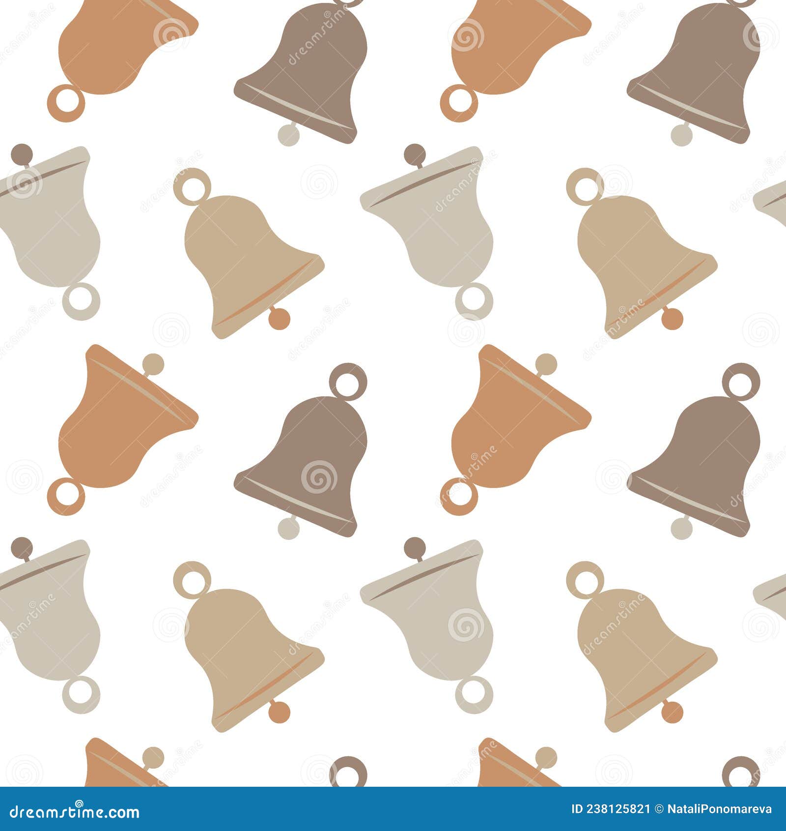 Illustration a Seamless Pattern on a Square Background - a Bell. Design ...