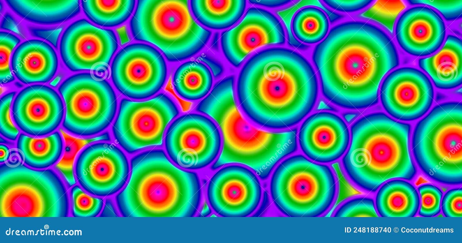 Illustration of Vivid Multi-color Chaotic Circles Stock Illustration ...