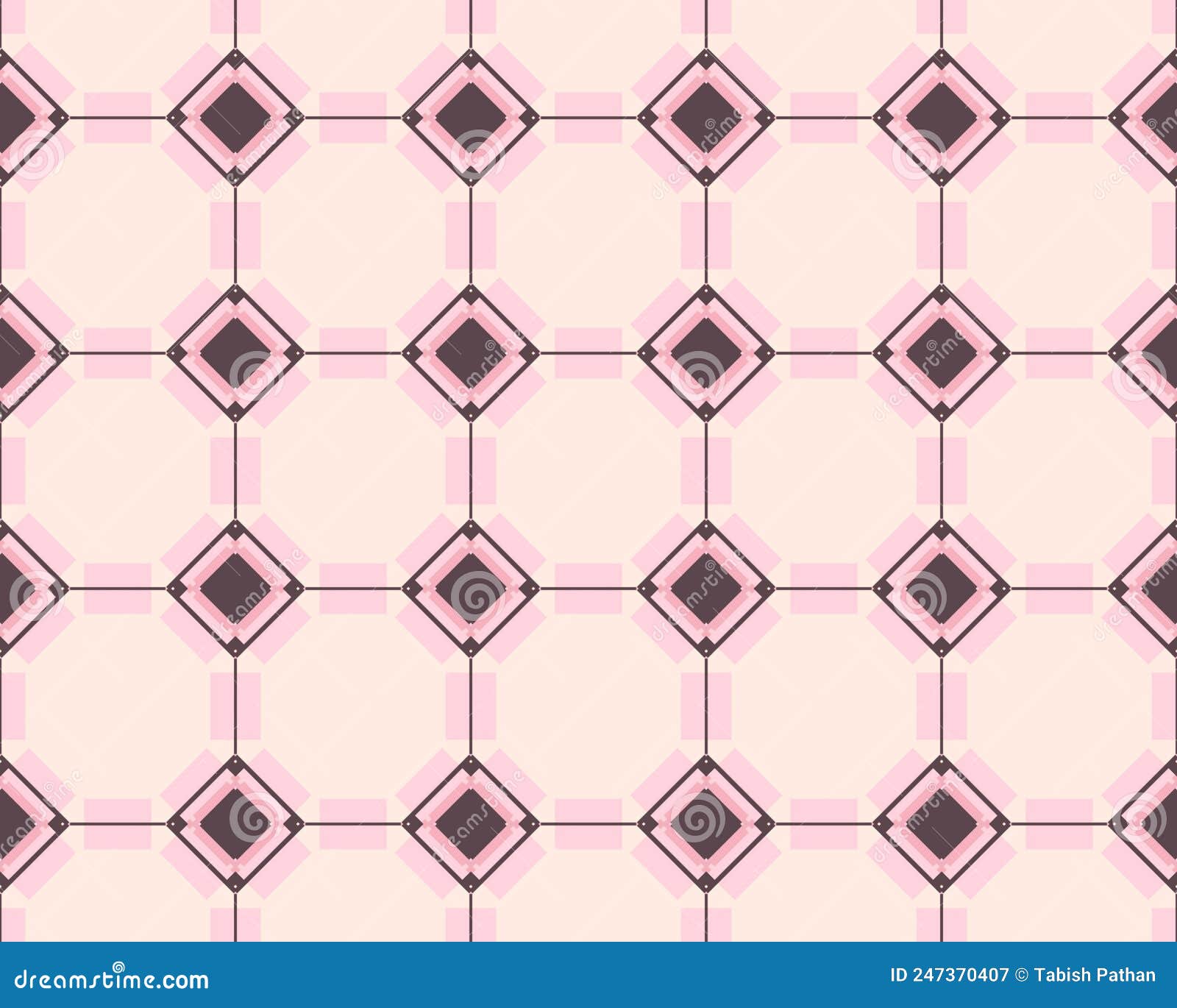 Illustration of a Seamless Pink Hexagon and Rhombus S.haped Tile ...