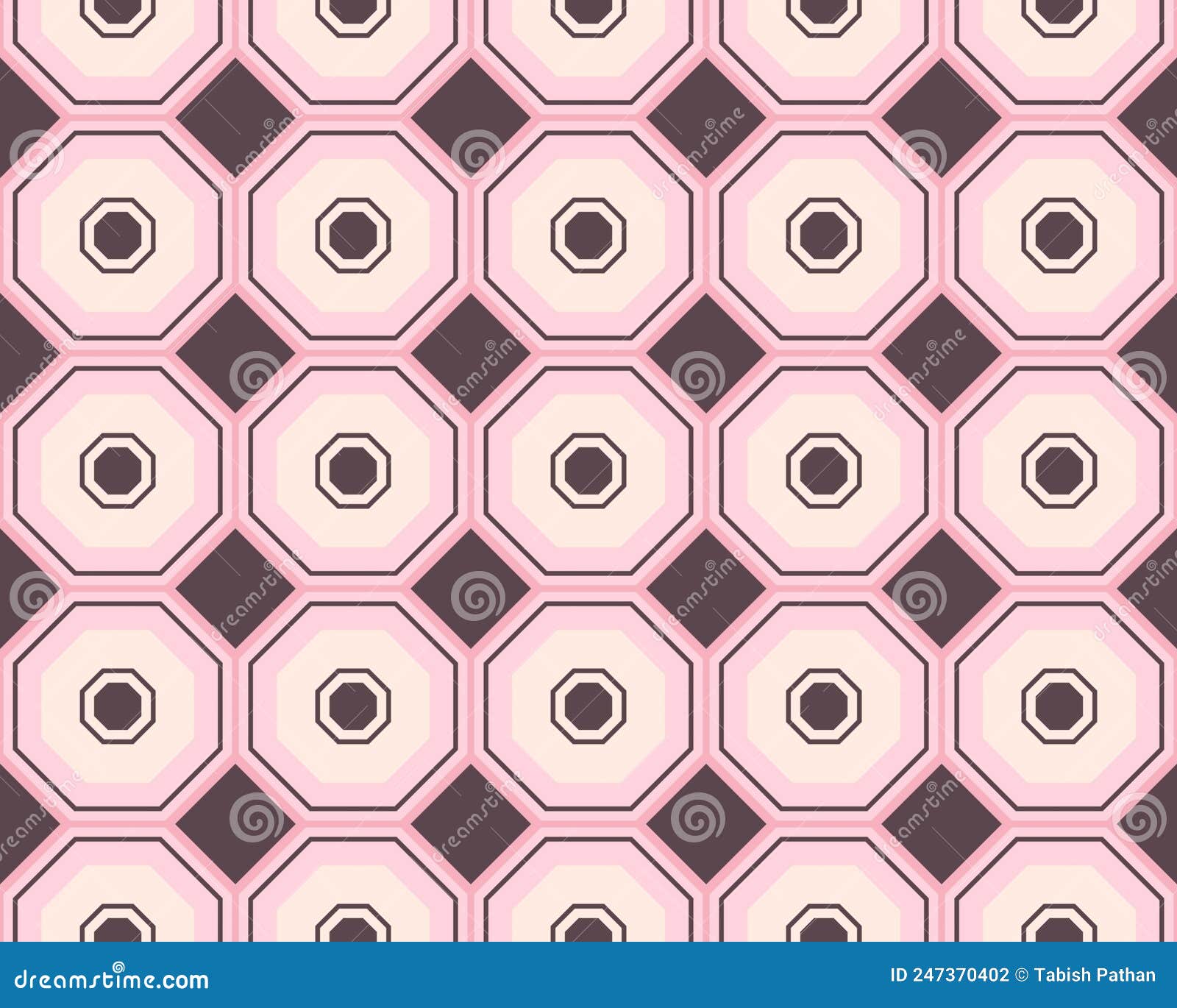 Illustration of a Seamless Pink Hexagon Shaped Tile Pattern Stock ...