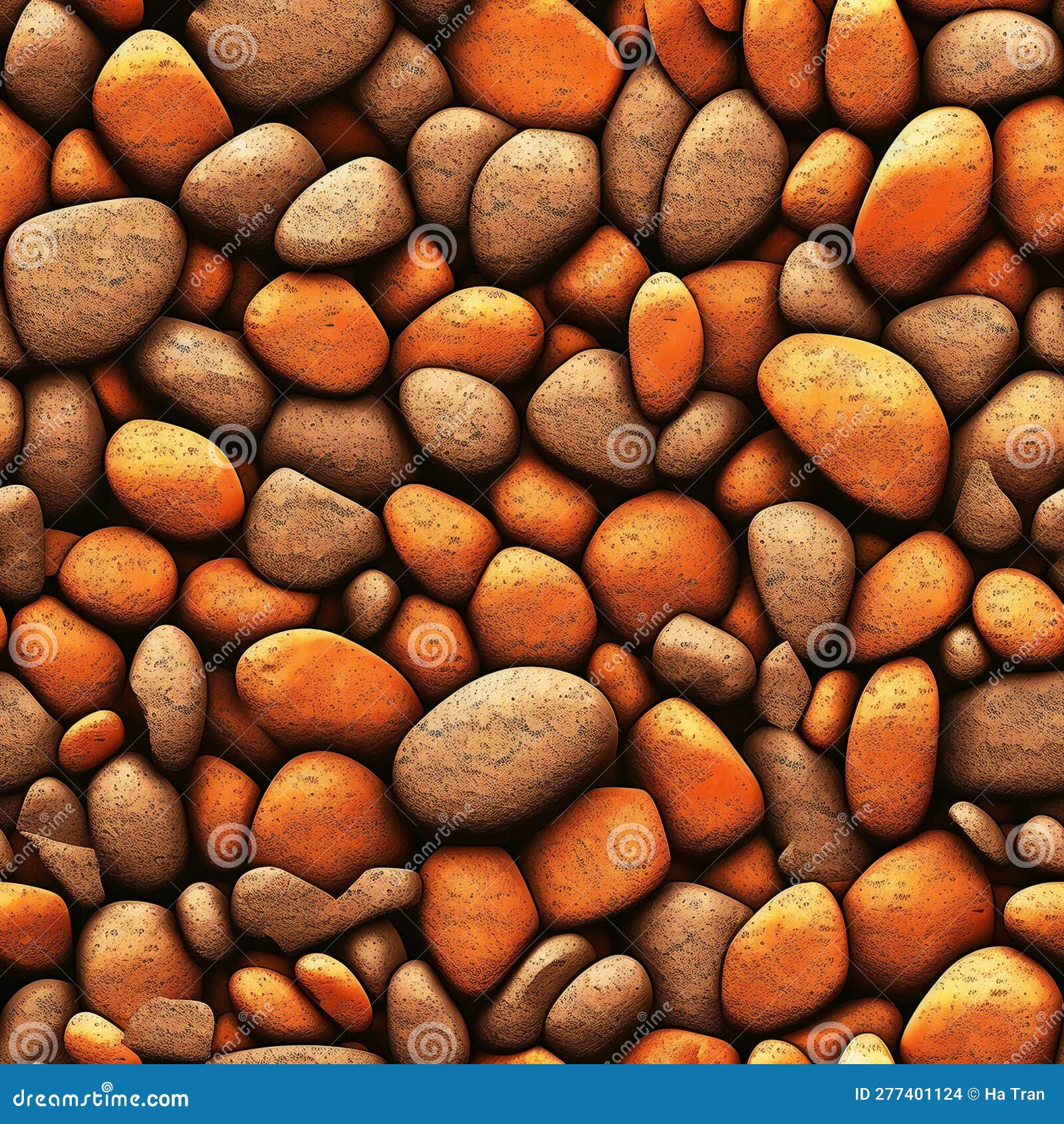 Seamless Texture of Orange Pebbles Stock Illustration - Illustration of ...
