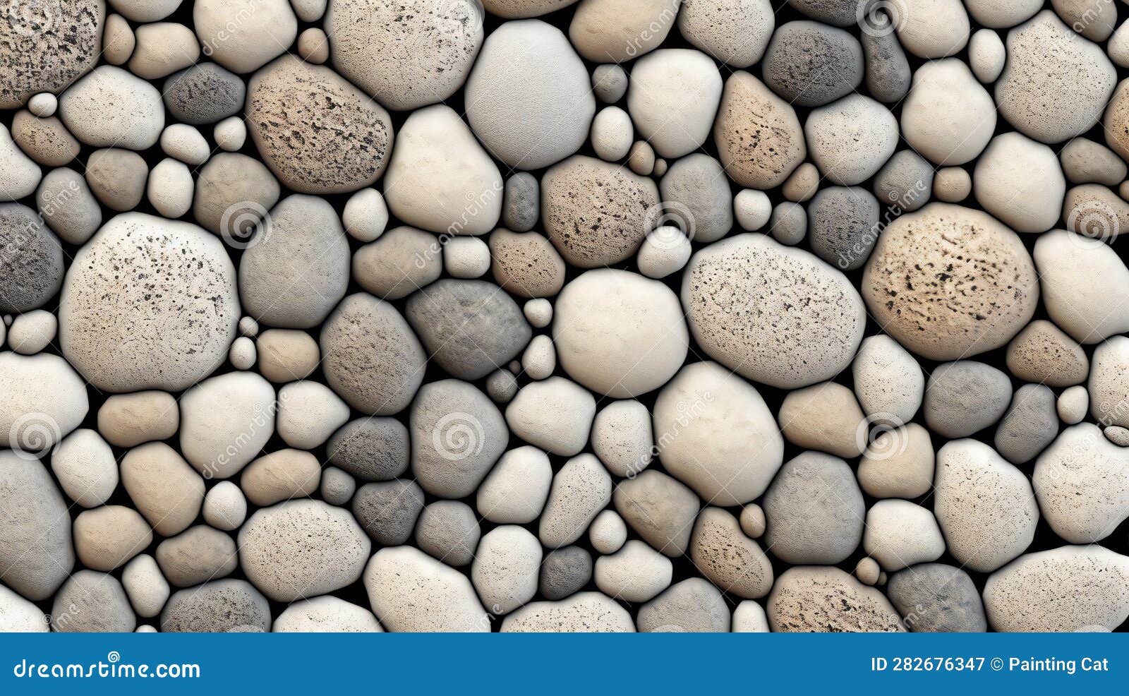 Seamless Texture of Pebbles, Background for Design Stock Illustration ...