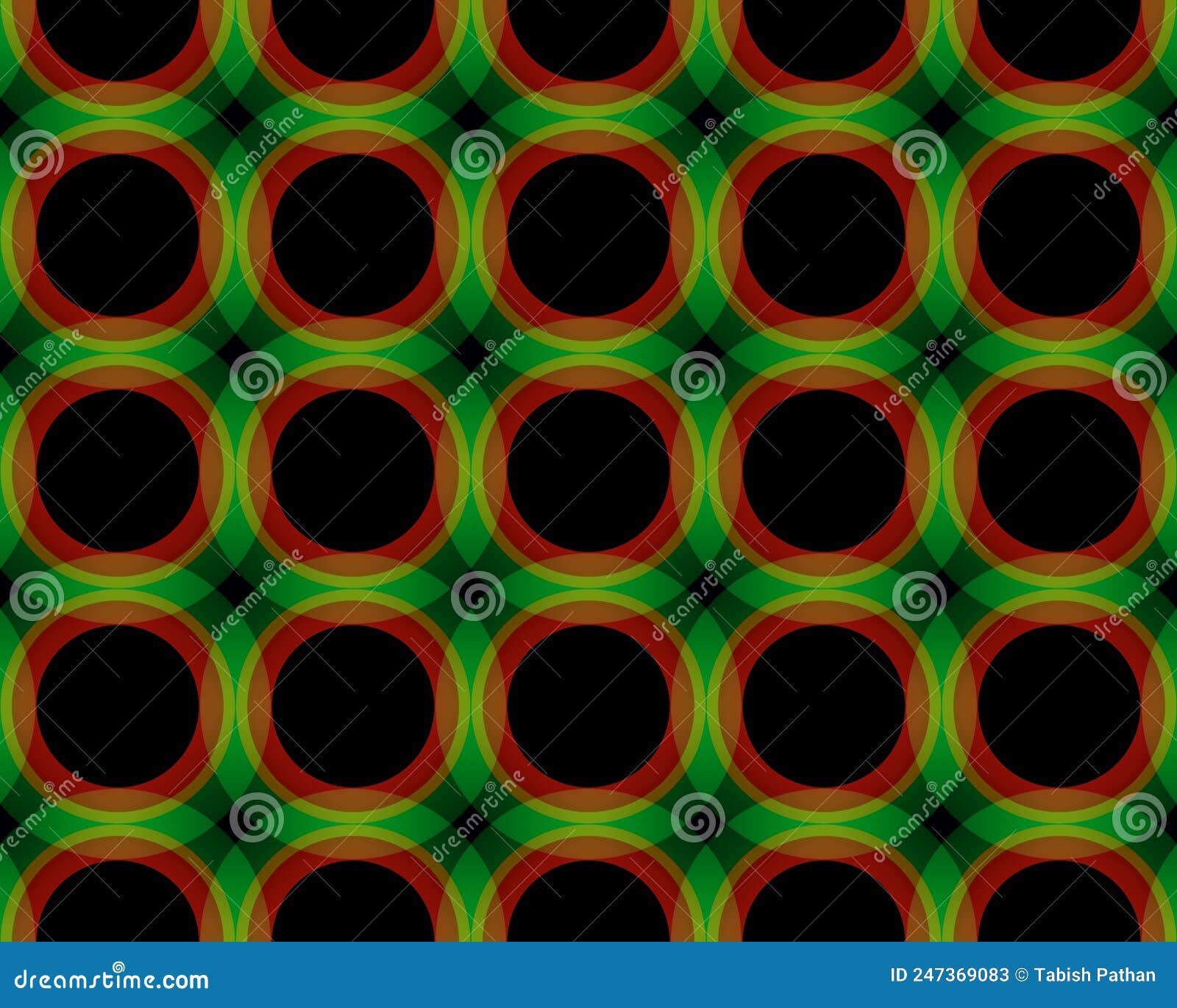 Illustration of a Seamless Tile Pattern with Green and Red Circles ...