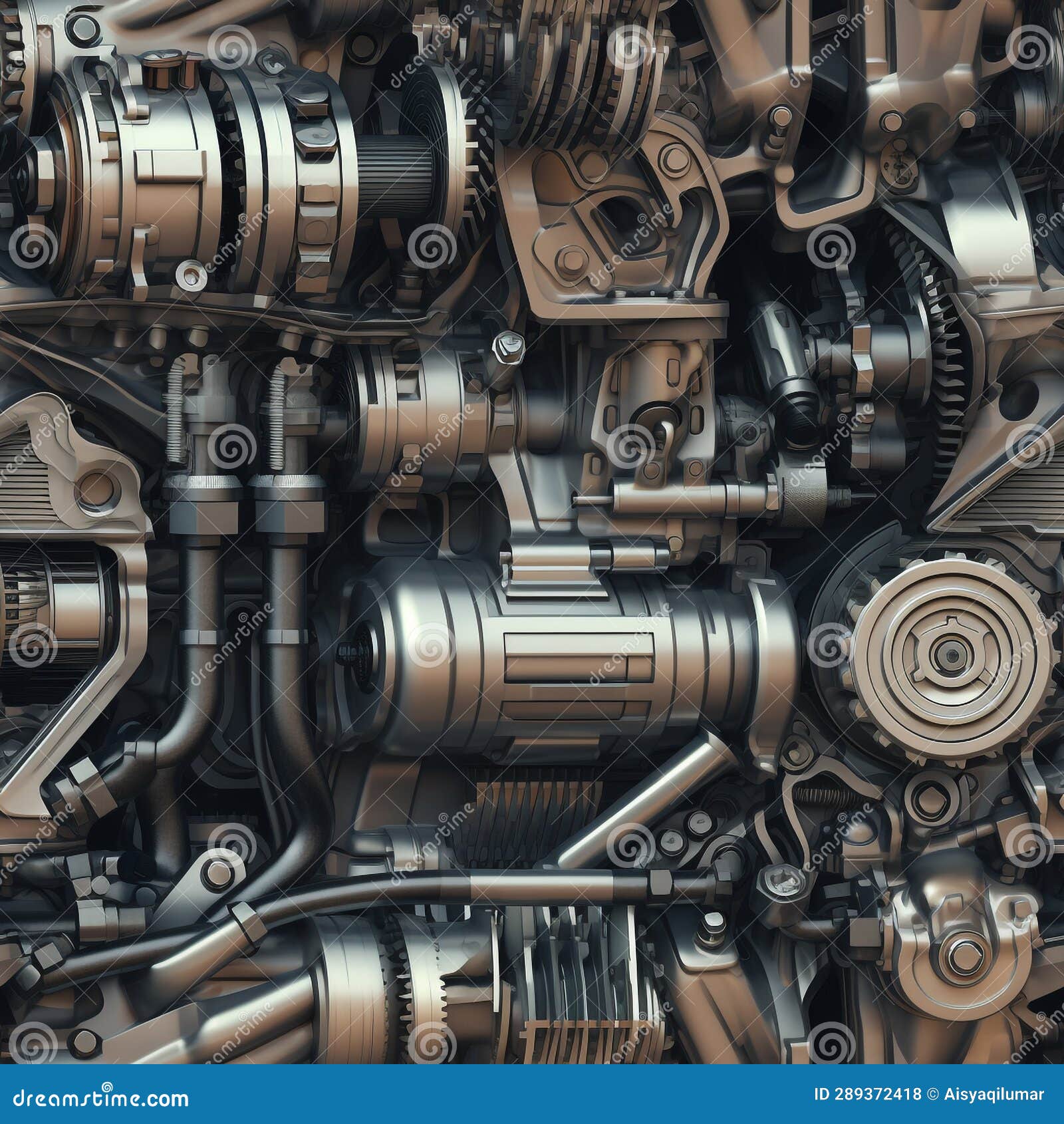 An Illustration of a Seamless Tile Pattern Inside the Mechanical Engine ...