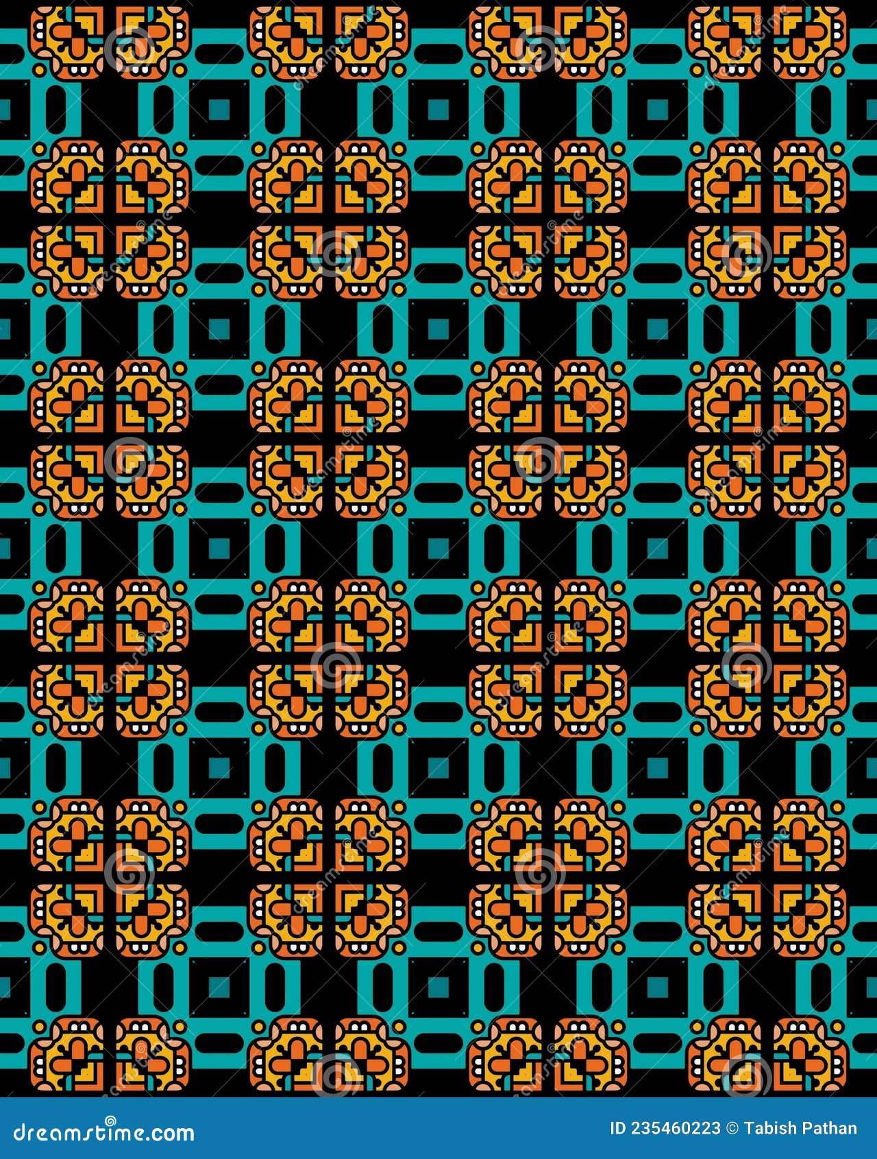 An Illustration of a Seamless Tile Pattern Used As Wallpaper or ...