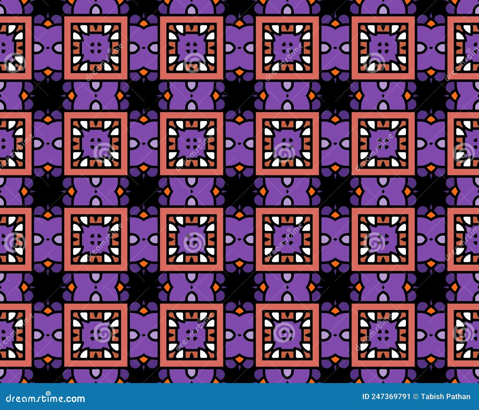 Illustration of Seamless Tiles Pattern in a Purple Color Stock ...