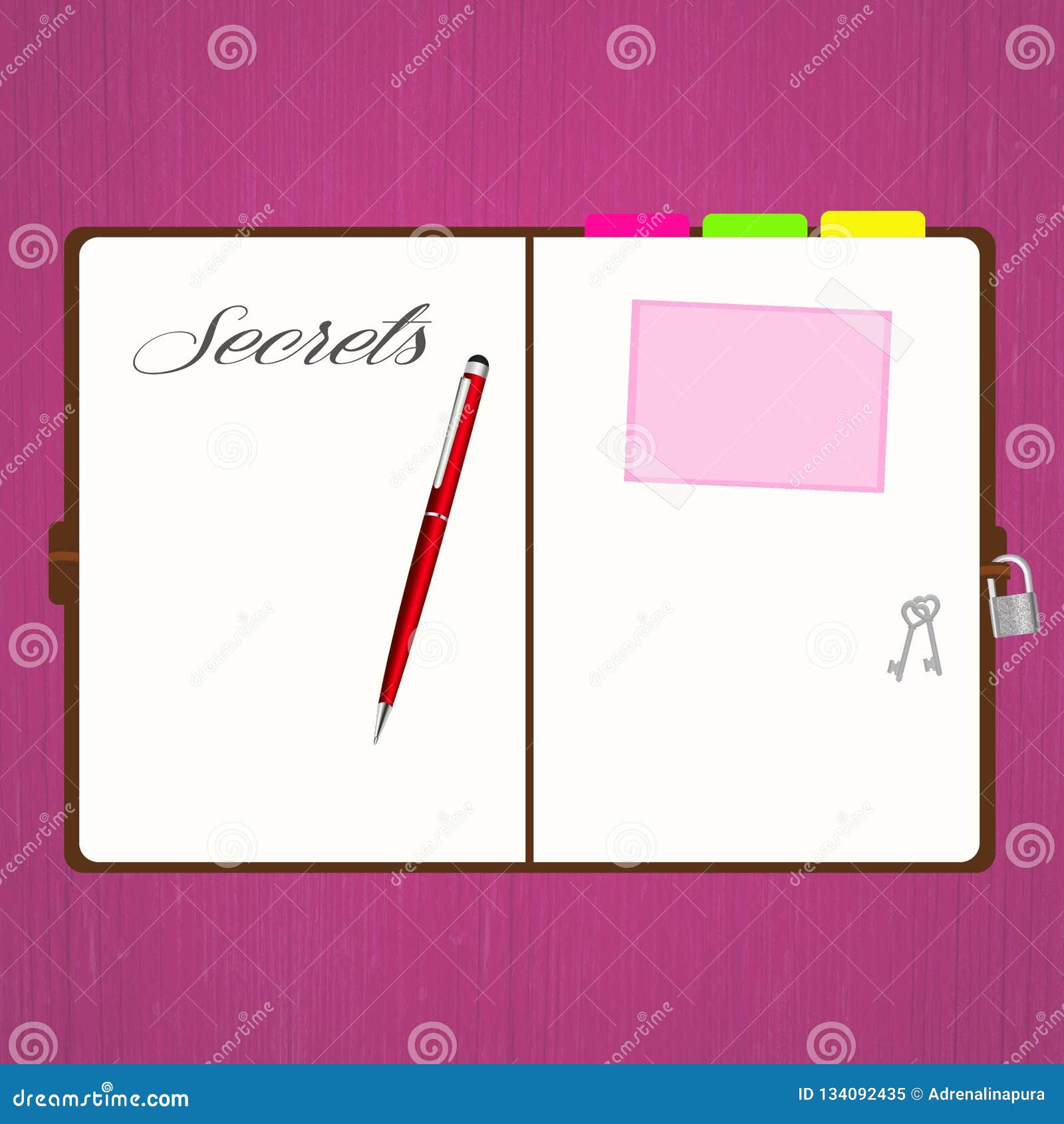 Illustration of Secret Diary Stock Illustration - Illustration of ...
