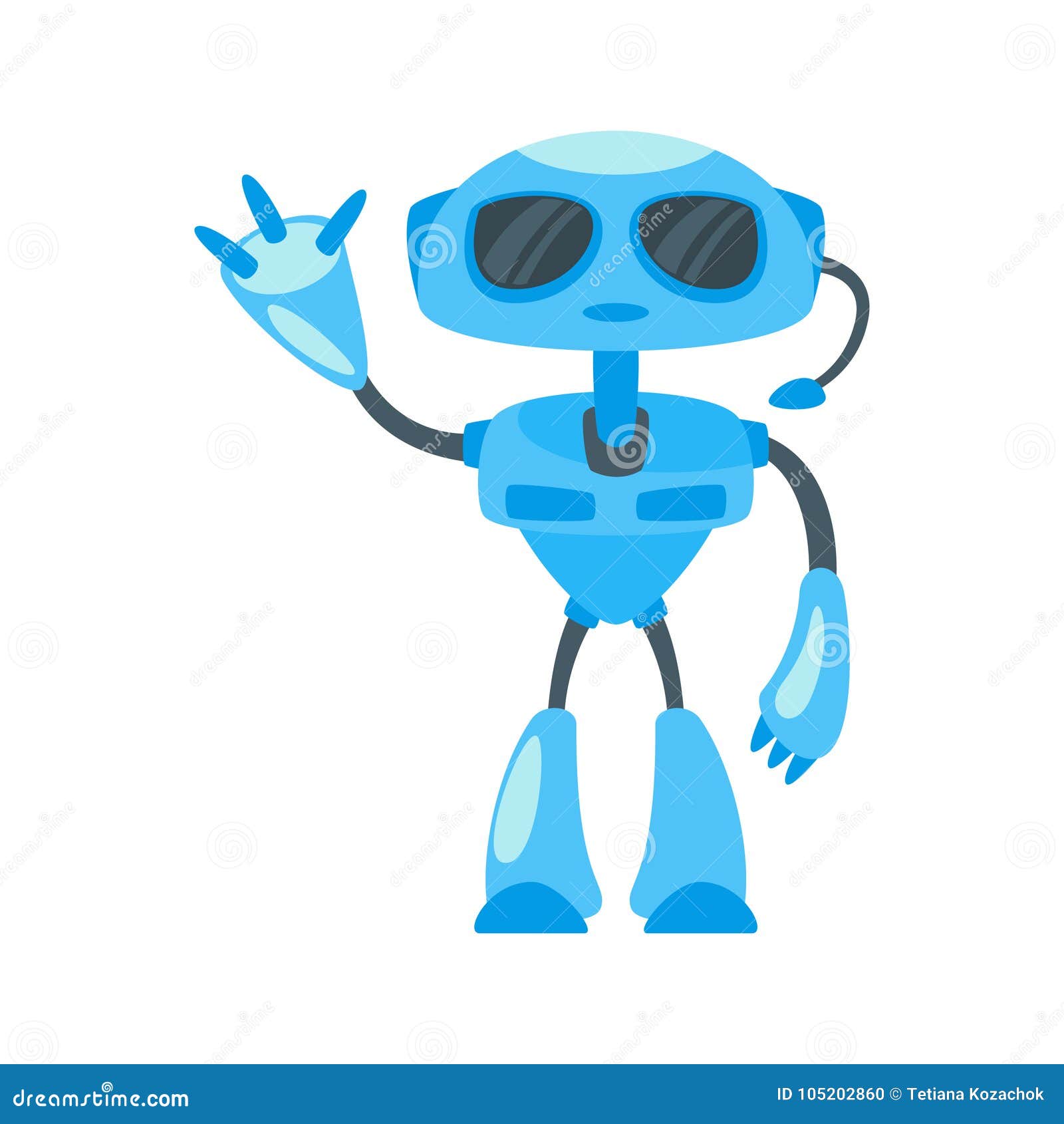 Illustration of Security Robot Stock Vector - Illustration of patrol ...