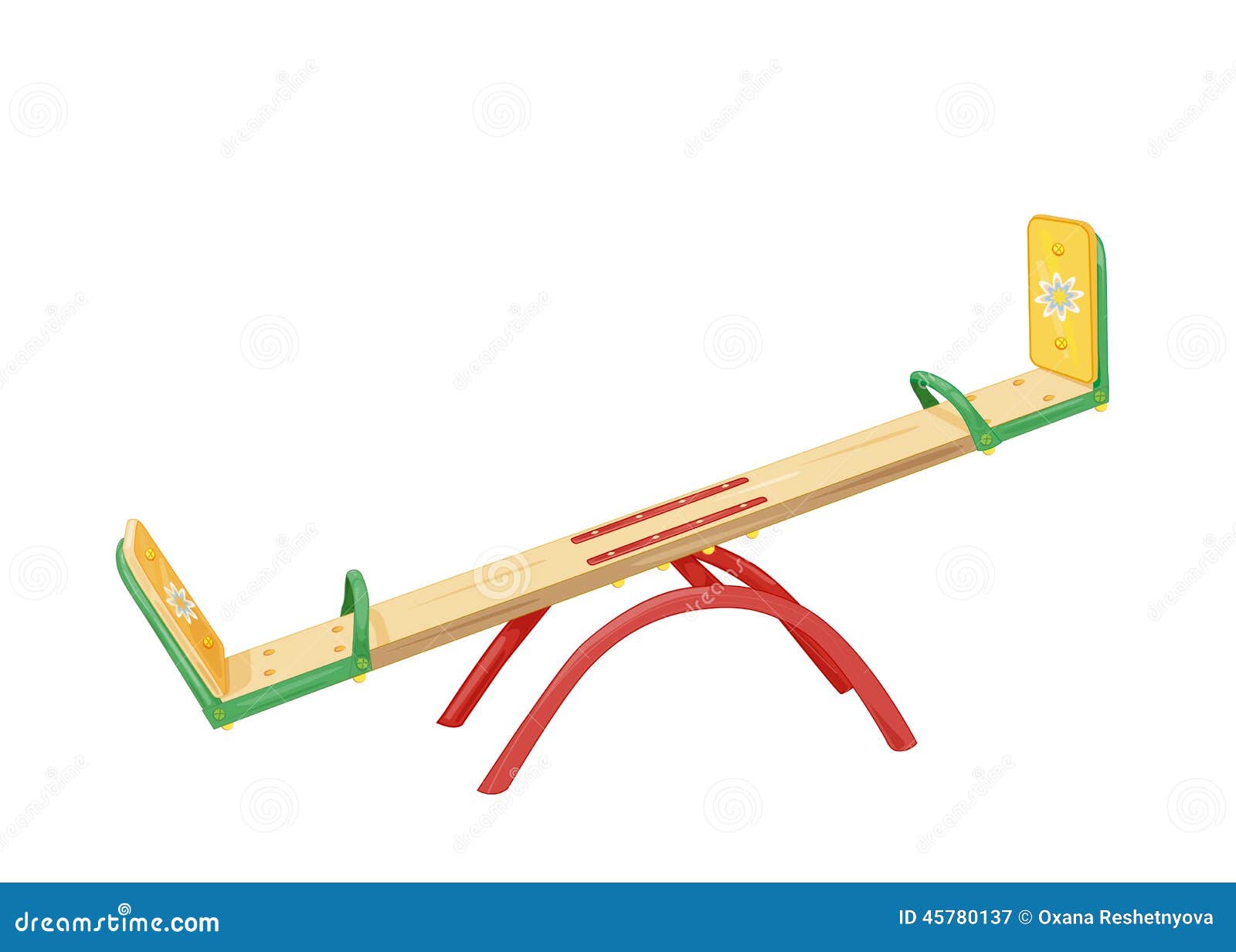Illustration Of Seesaw Cartoon Vector | CartoonDealer.com #45780137