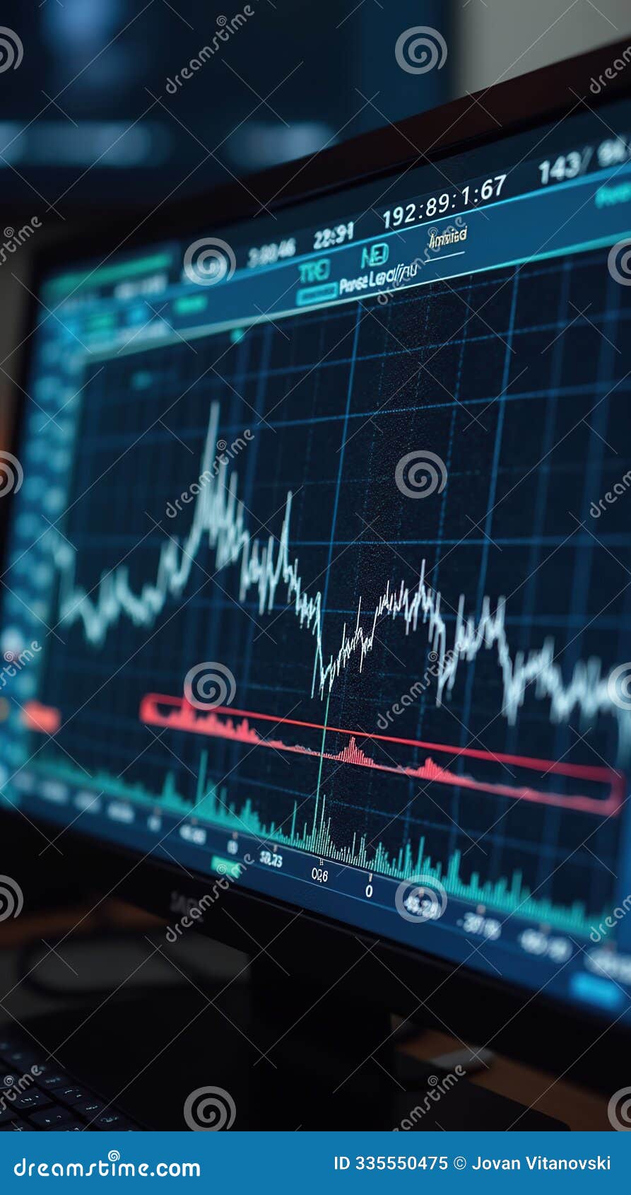 Seismograph Analysis Showcasing Seismic Wave Characteristics in Red ...