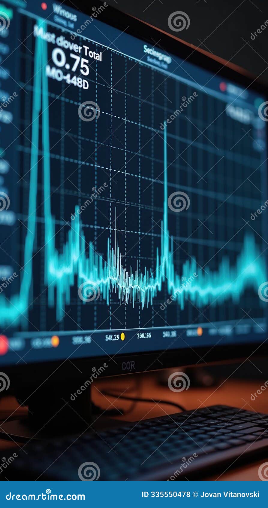 Seismograph Analysis Showcasing Seismic Wave Characteristics in Red ...