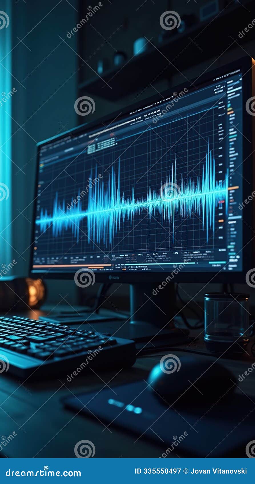 Seismograph Analysis Showcasing Seismic Wave Characteristics in Red ...