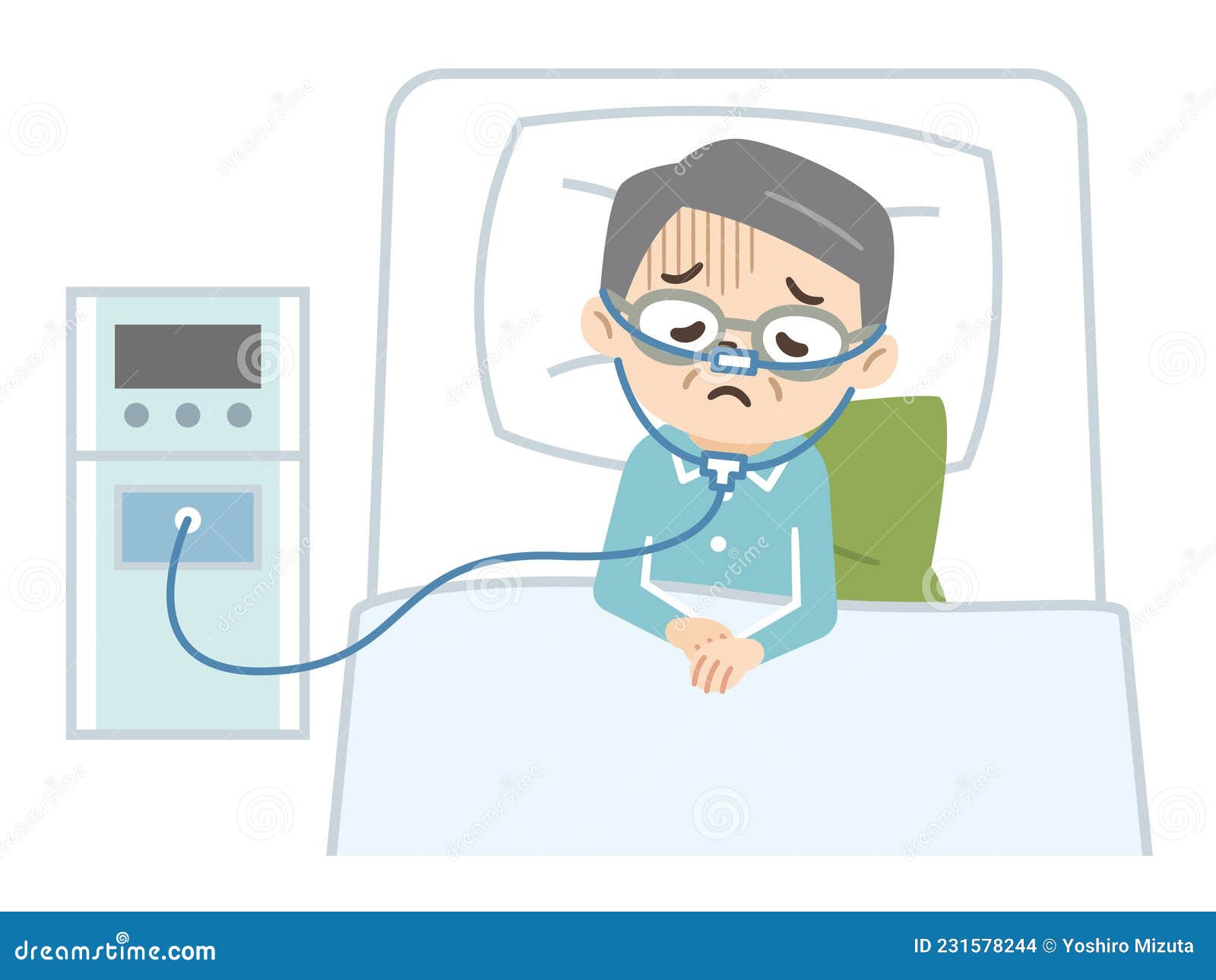 Oxygen Therapy For Covid Patient In Oxygen Mask On NIV, Covid-19 ...