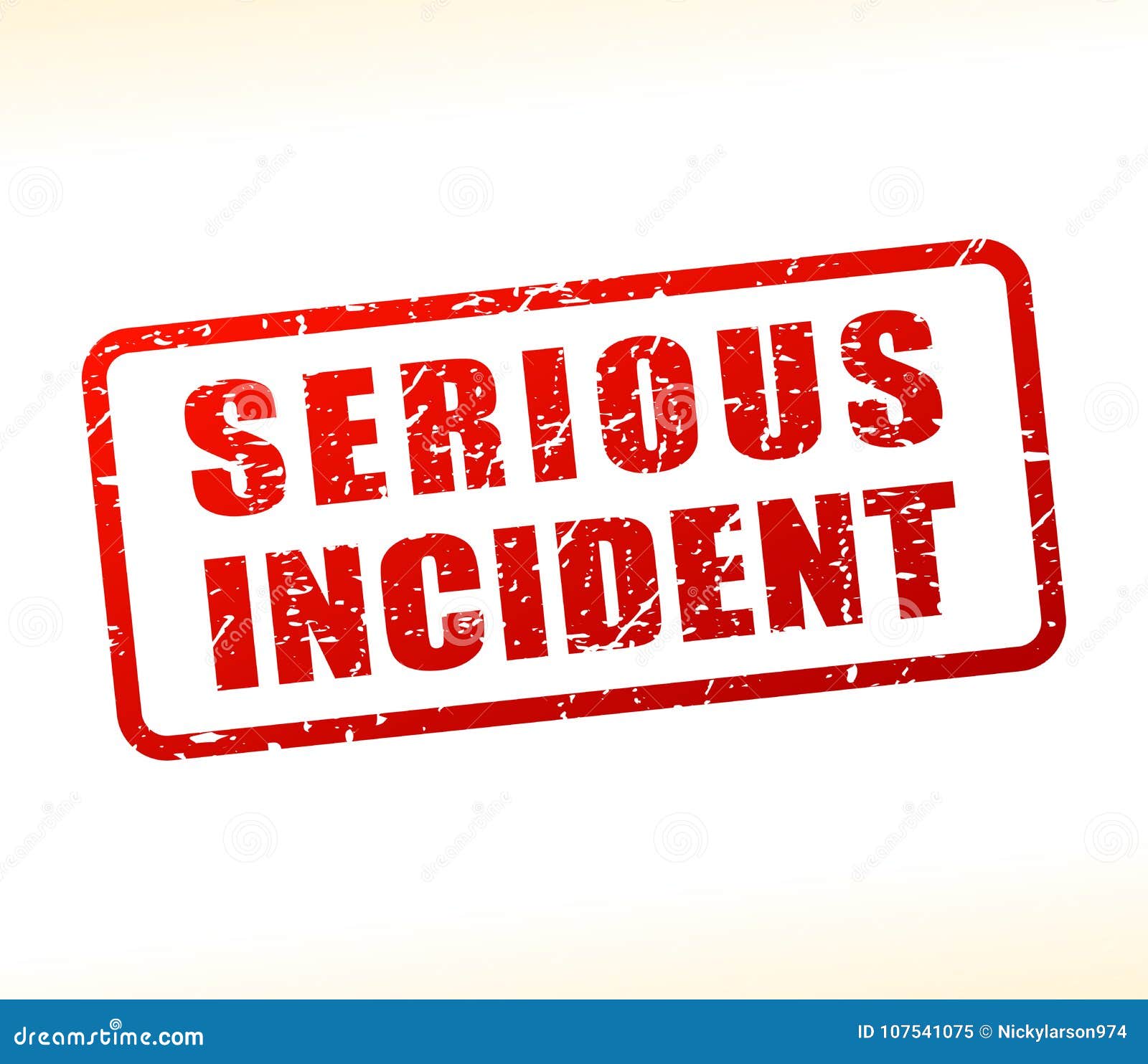 Serious Incident Text Buffered Stock Vector - Illustration of emergency ...