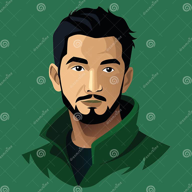 Illustration of a Serious Man in a Uniform. Vector Illustration in ...