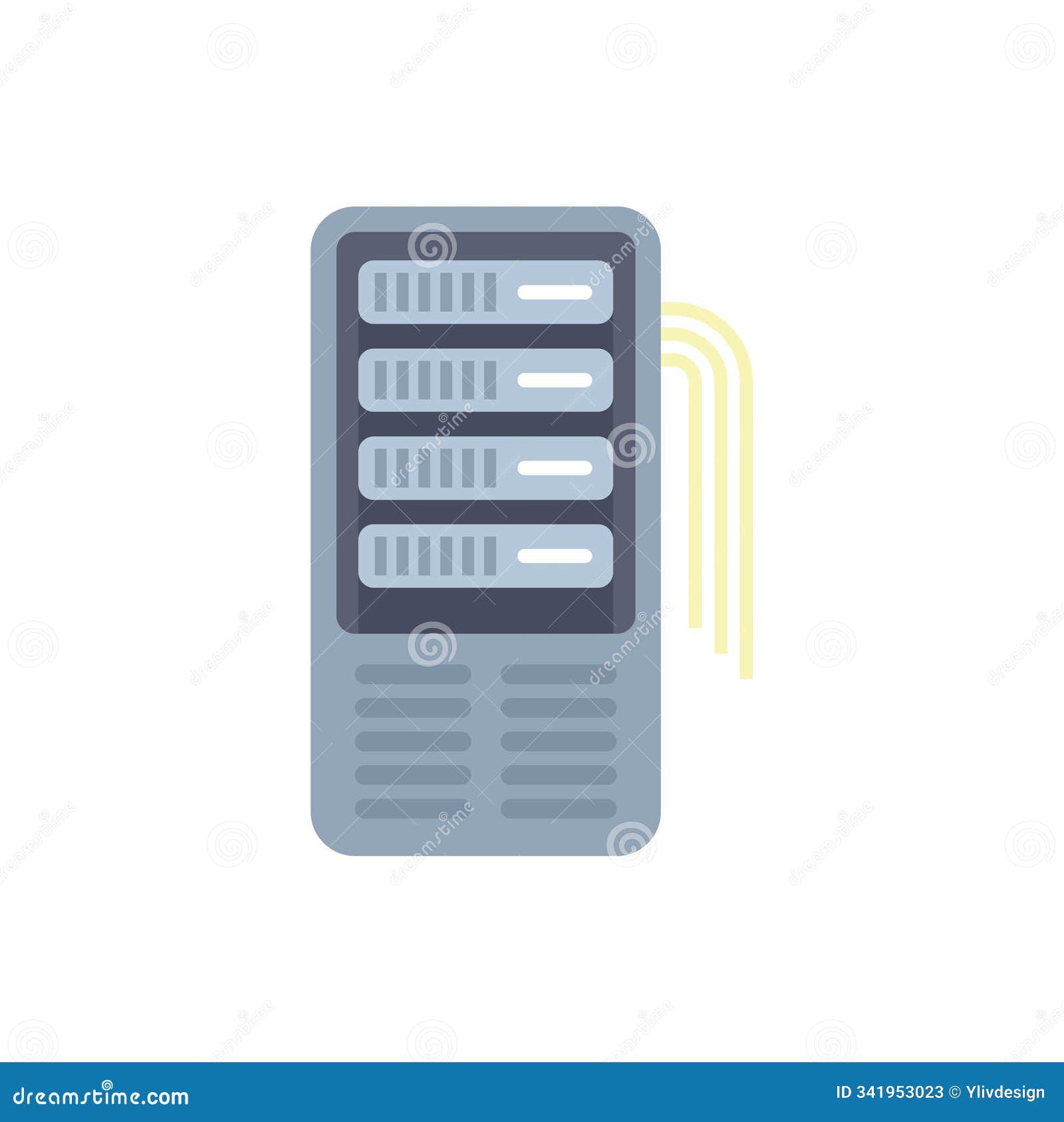 Server Rack Being Connected To Network Cables in Data Center Stock ...