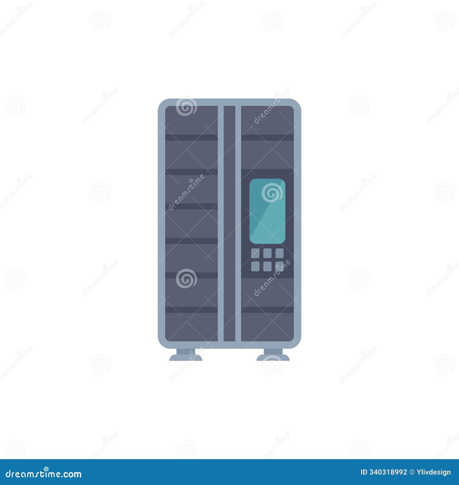 Data Center Server Rack Providing Computing Power for Cloud Services ...