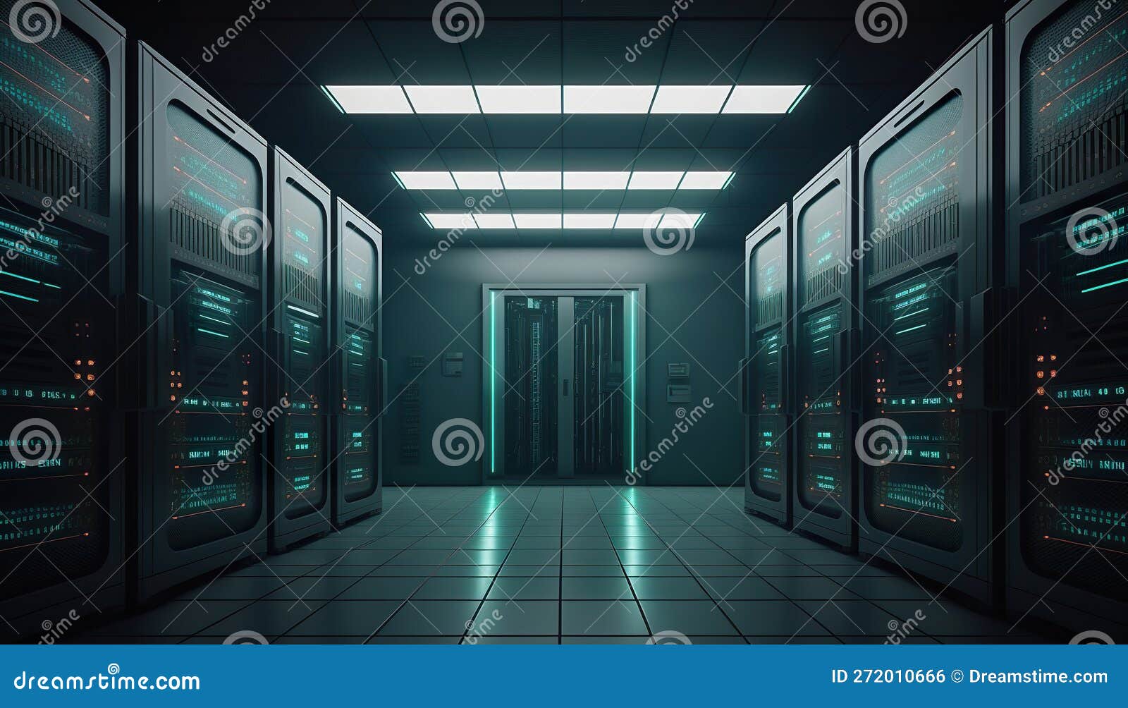 Illustration Server Racks in Server Room Data Center Stock Illustration ...