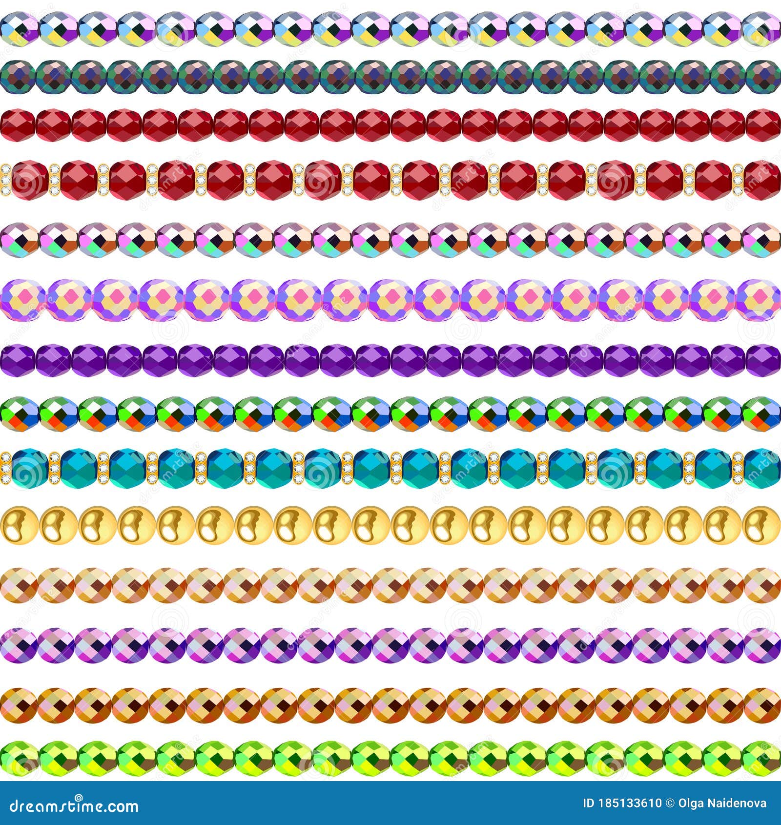 Borders From Beads Vector Illustration | CartoonDealer.com #9790894