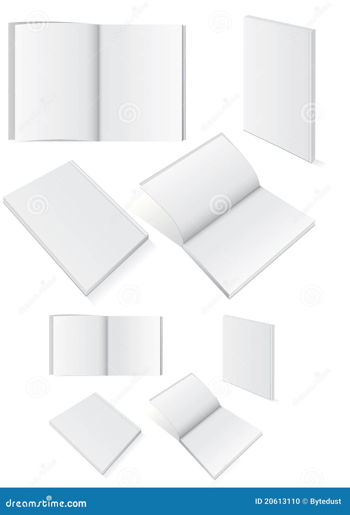 Illustration Set of Books with Softcover. Stock Vector - Illustration ...